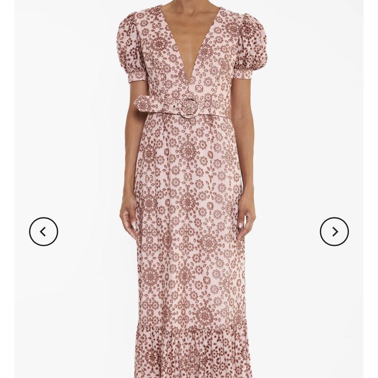 True Decadence, Mariana Nude Tan Embroidered... - Depop