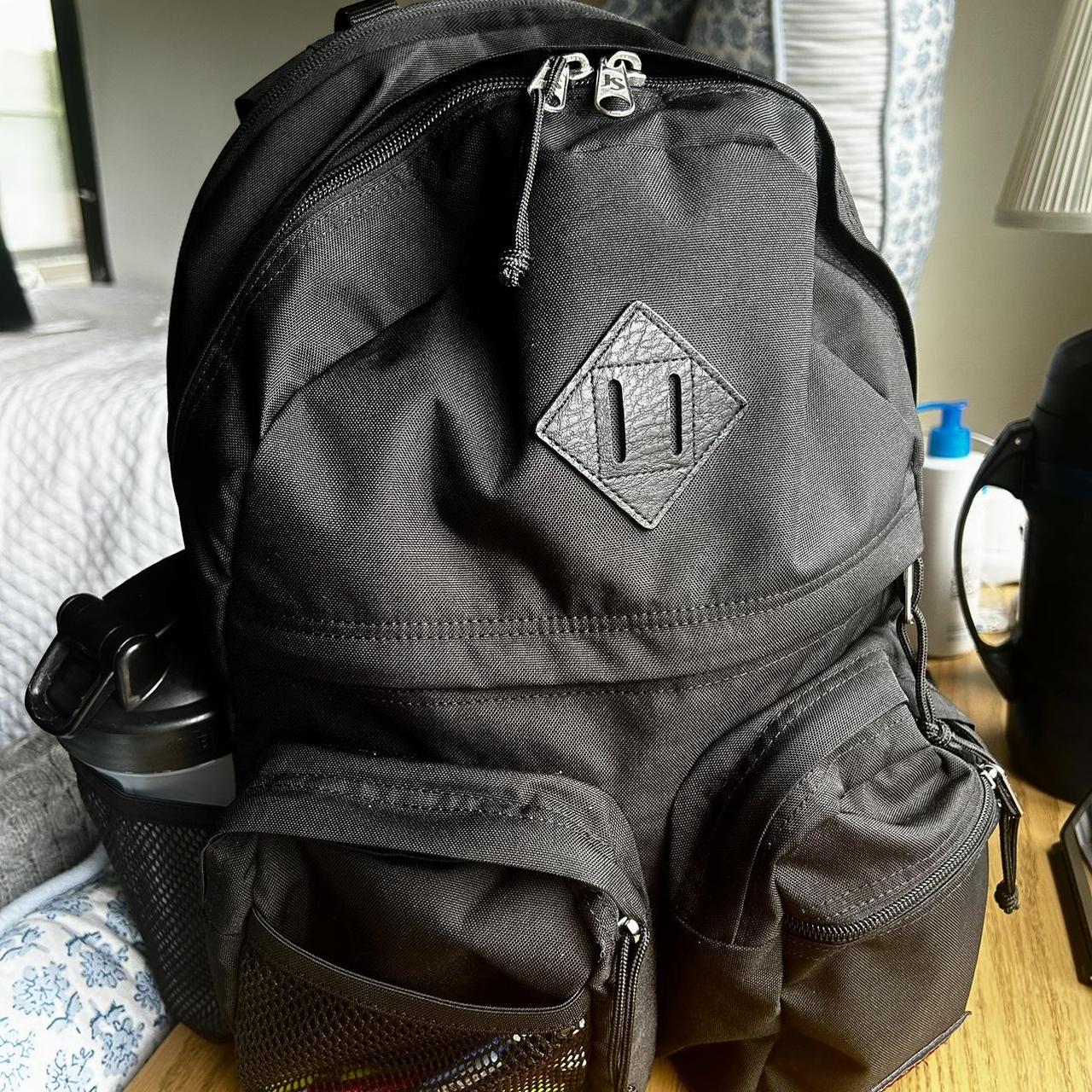 Black handout backpack multiple pockets - Depop