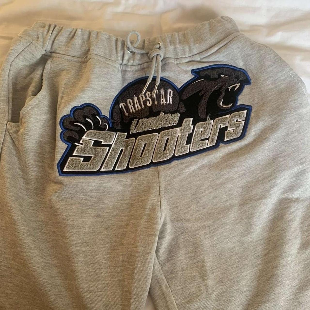 Trapstar Men's Grey and Blue Shorts | Depop