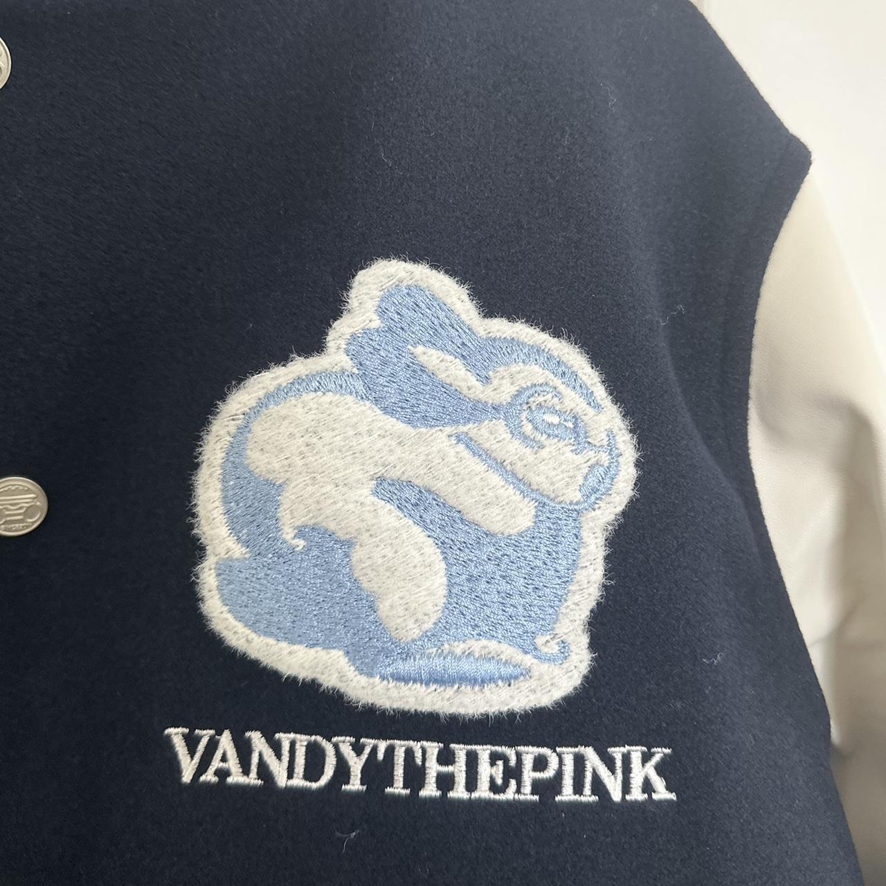 Vandy the pink Varsity jacket Rabbit jacket Size... - Depop