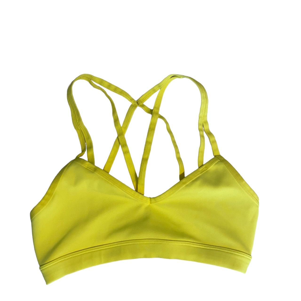 New Balance Women's Yellow Bra | Depop
