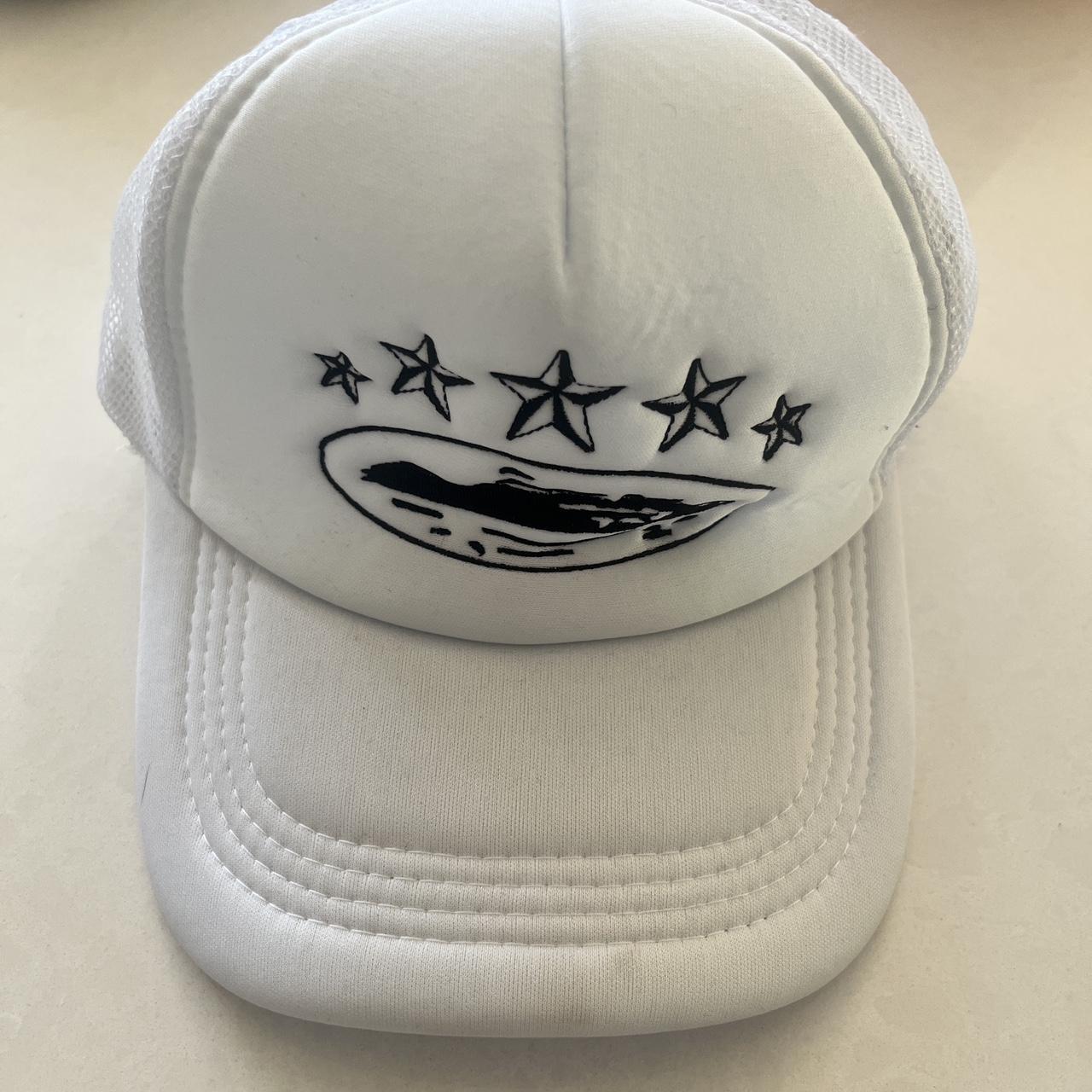 White Corteiz cap with black logo | Depop