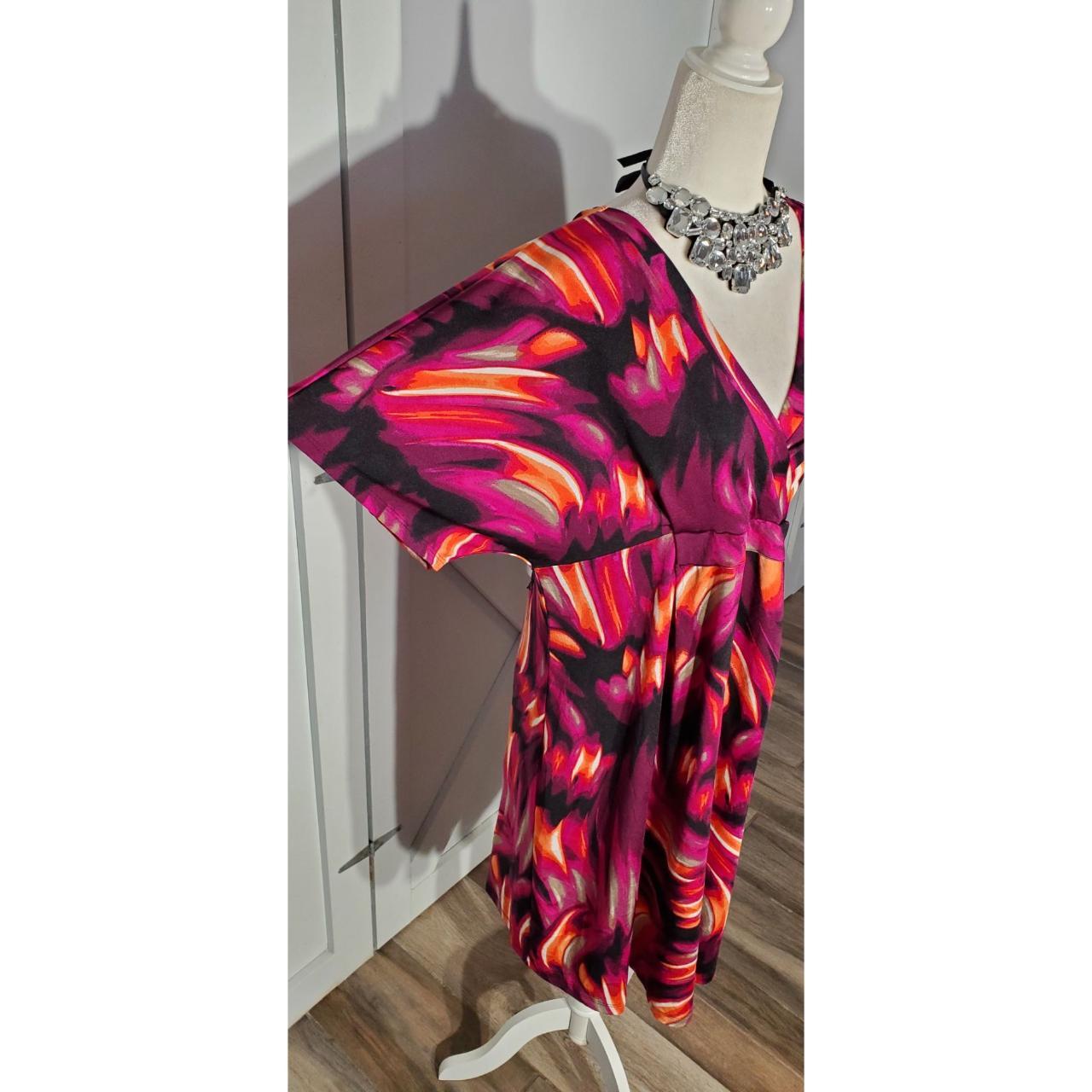 THREE SEASONS DRESS PINK SHORT SLEEVE POLY/SPANDEX... - Depop