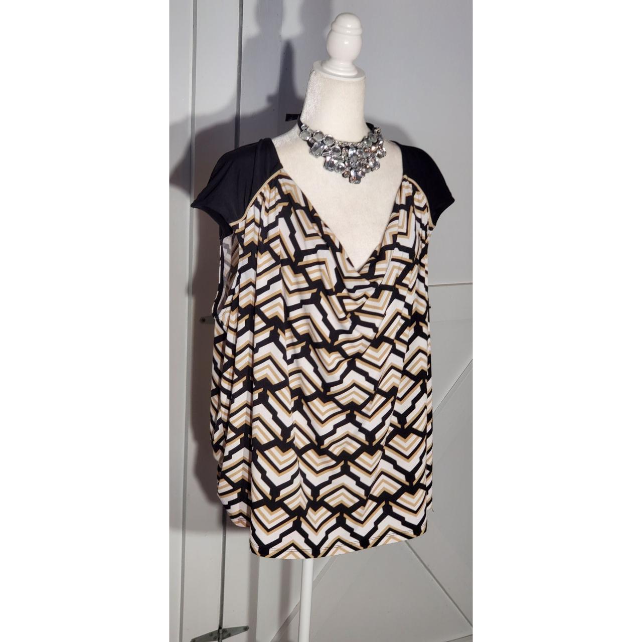 Lane Bryant Blouse Black Sleeveless Poly Spandex Depop