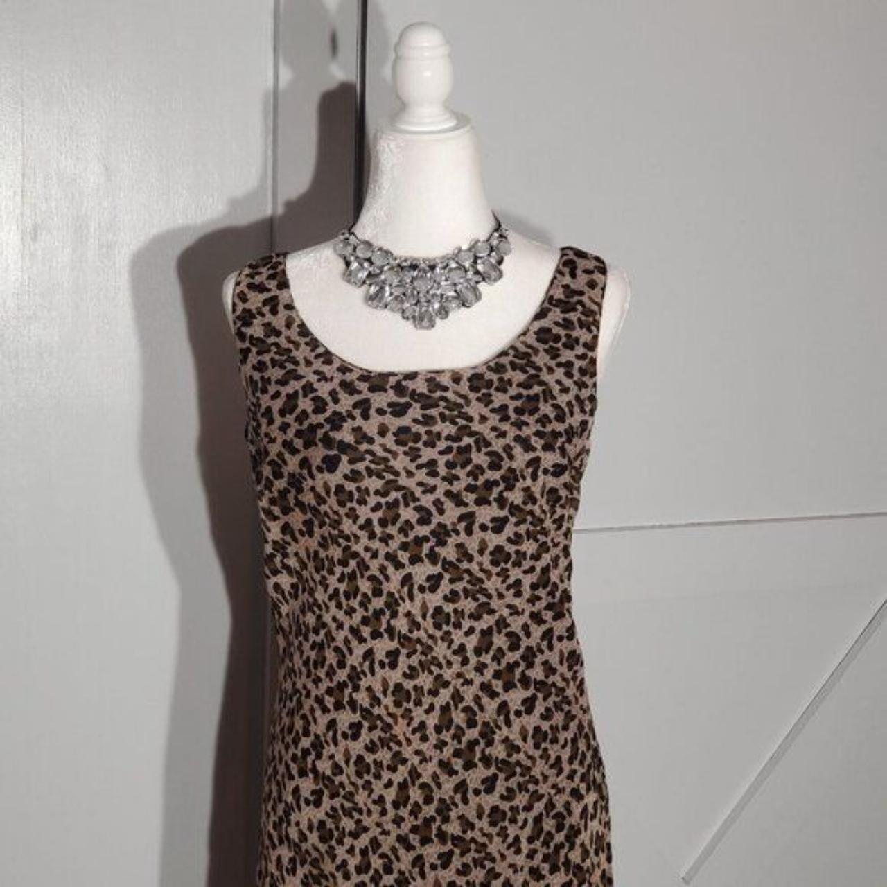 PHOOL ANIMAL PRINT MAXY DRESS COLOR BROWN RAYON... - Depop