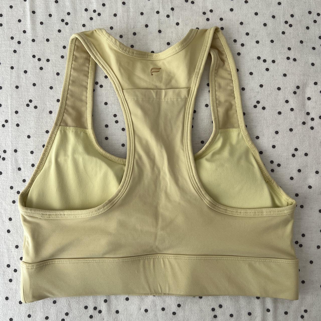 Fabletics Yellow Sports Bra Size: M - Depop