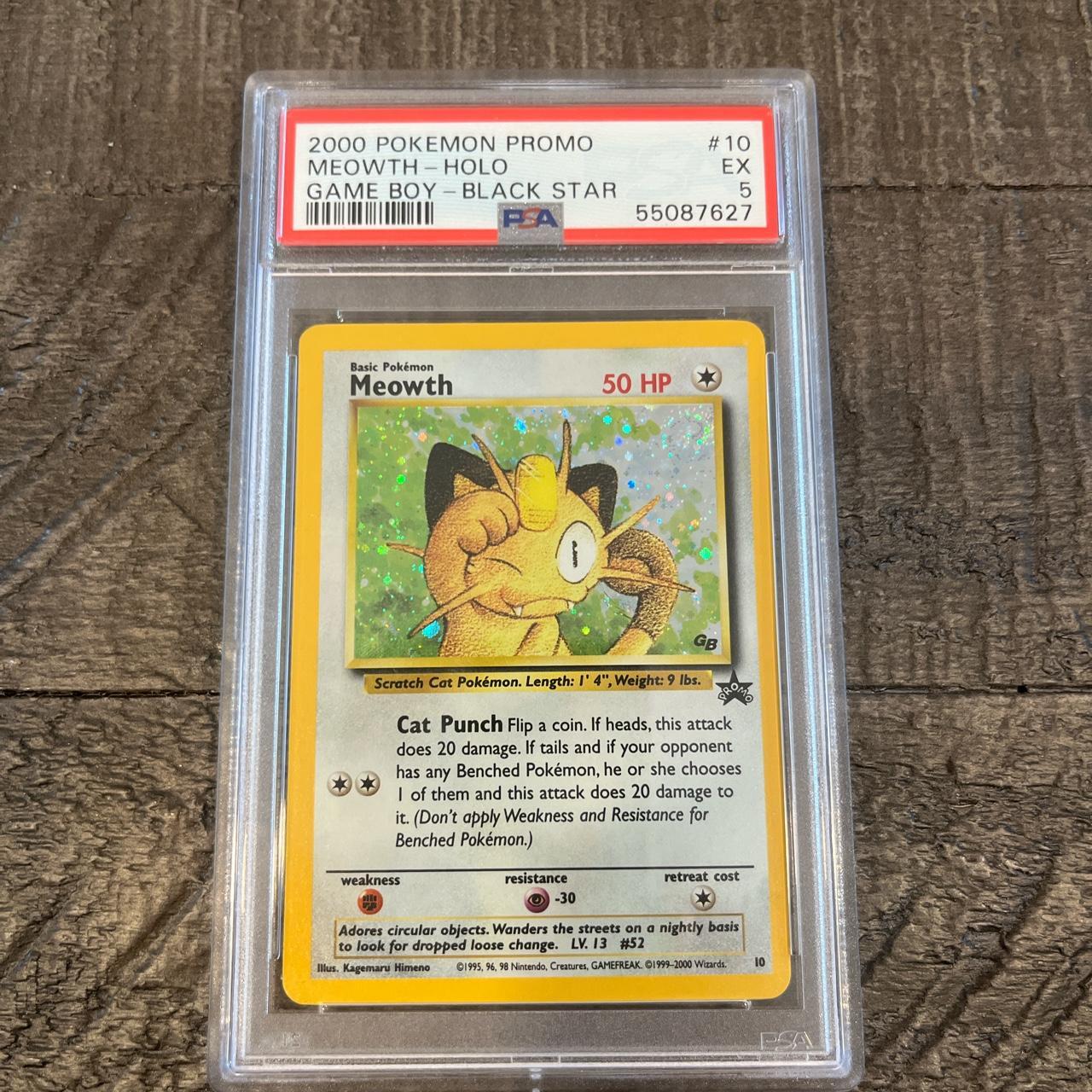 Holo Meowth Pokémon Promo Lv.13 #52 PSA 5 - Depop