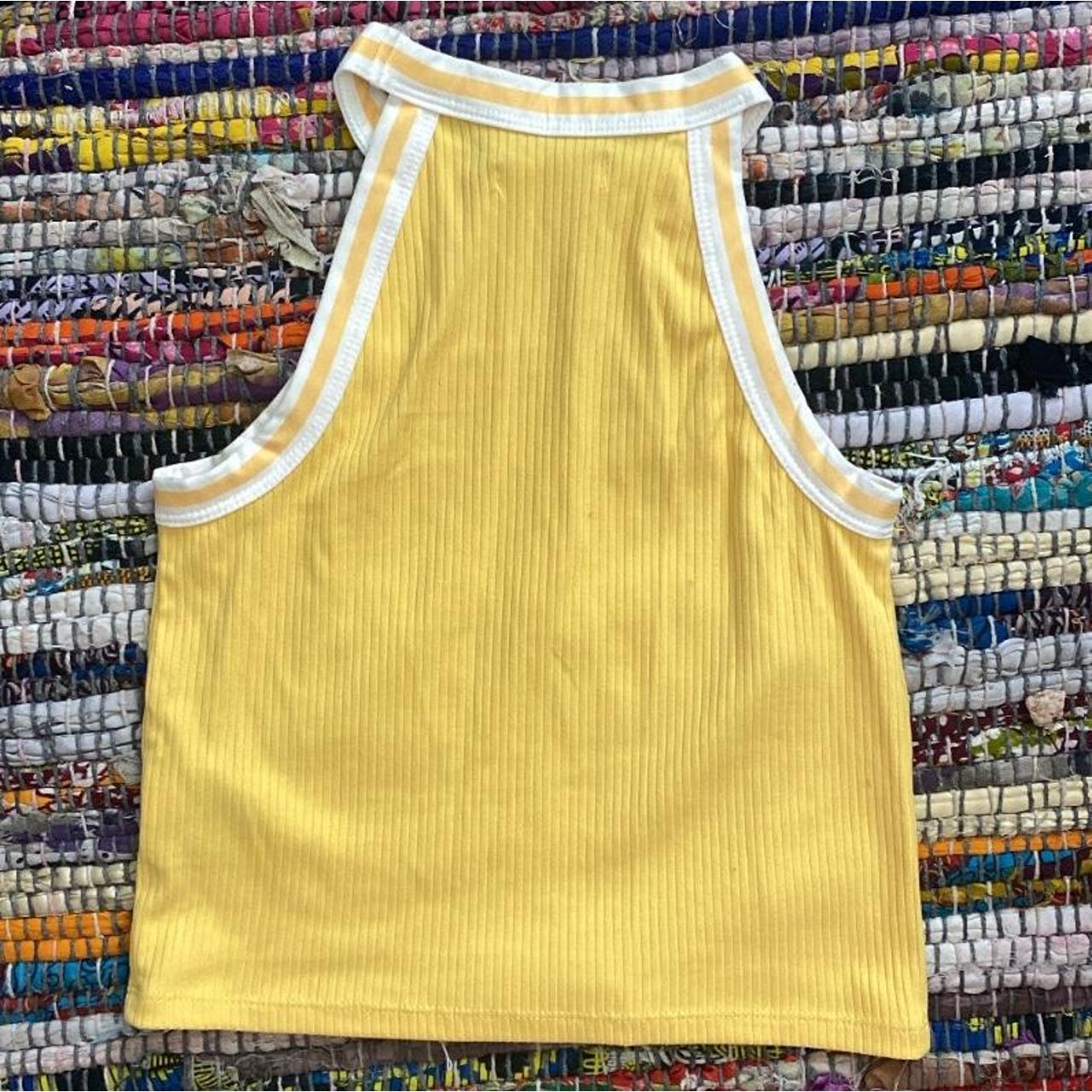 Epic Threads Women's Yellow and White Vest | Depop