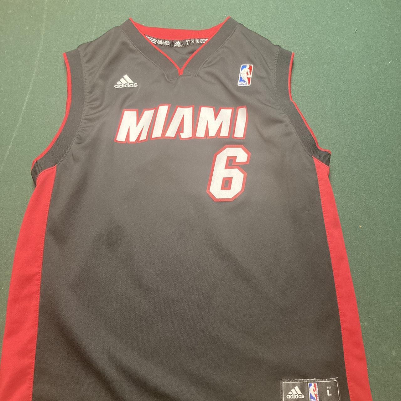 lebron james #6 miami heat jersey... - Depop