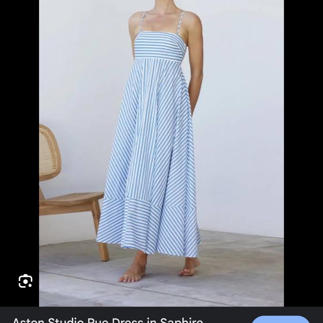 Aston studio Rue dress Safire stripe Size 8... - Depop