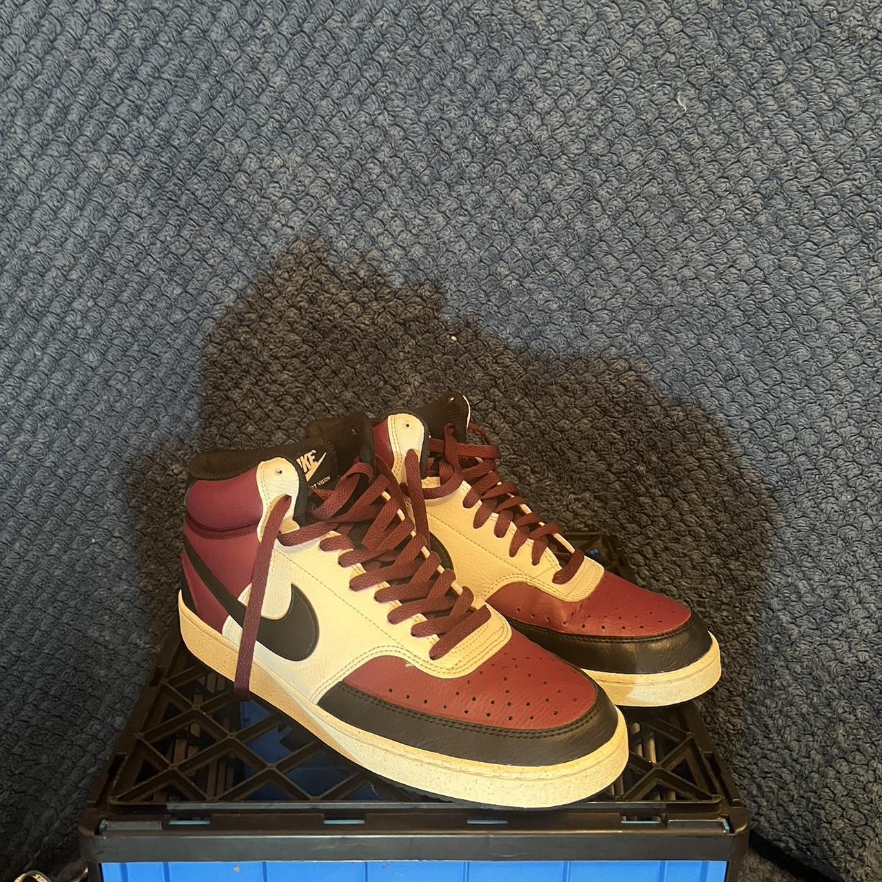 Nike court vision mid - maroon - US10 - Depop