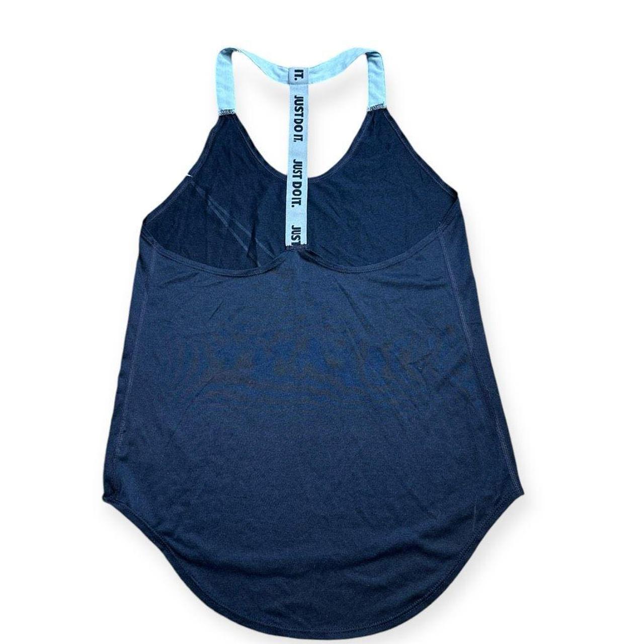 NIKE Women's Navy Blue Dri-Fit Elastica Racerback... | Depop
