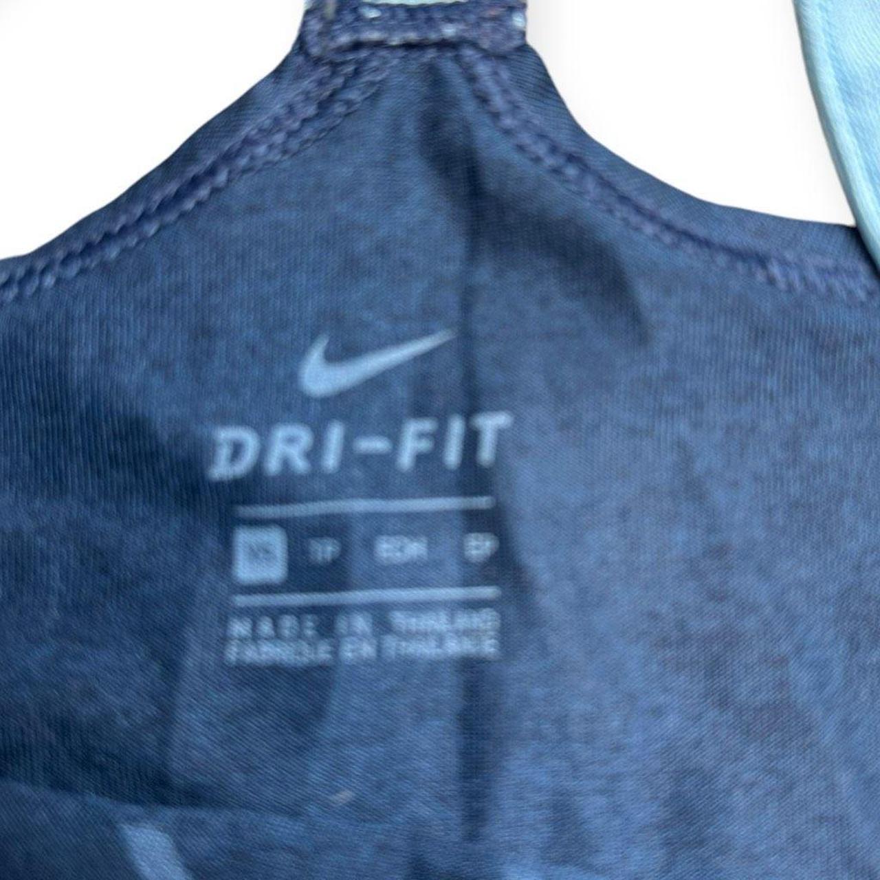 NIKE Women's Navy Blue Dri-Fit Elastica Racerback... | Depop