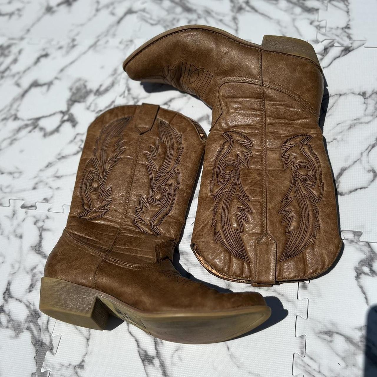 Coconut by Melissa cowgirl boots Lightweight faux... - Depop