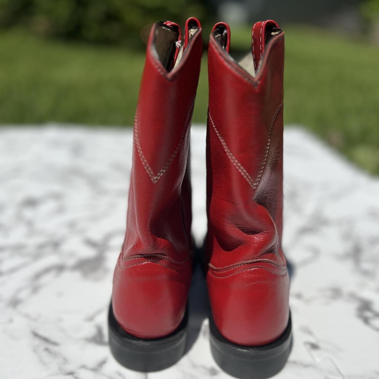 Vintage Red Leather Cowboy boots These boots are... - Depop