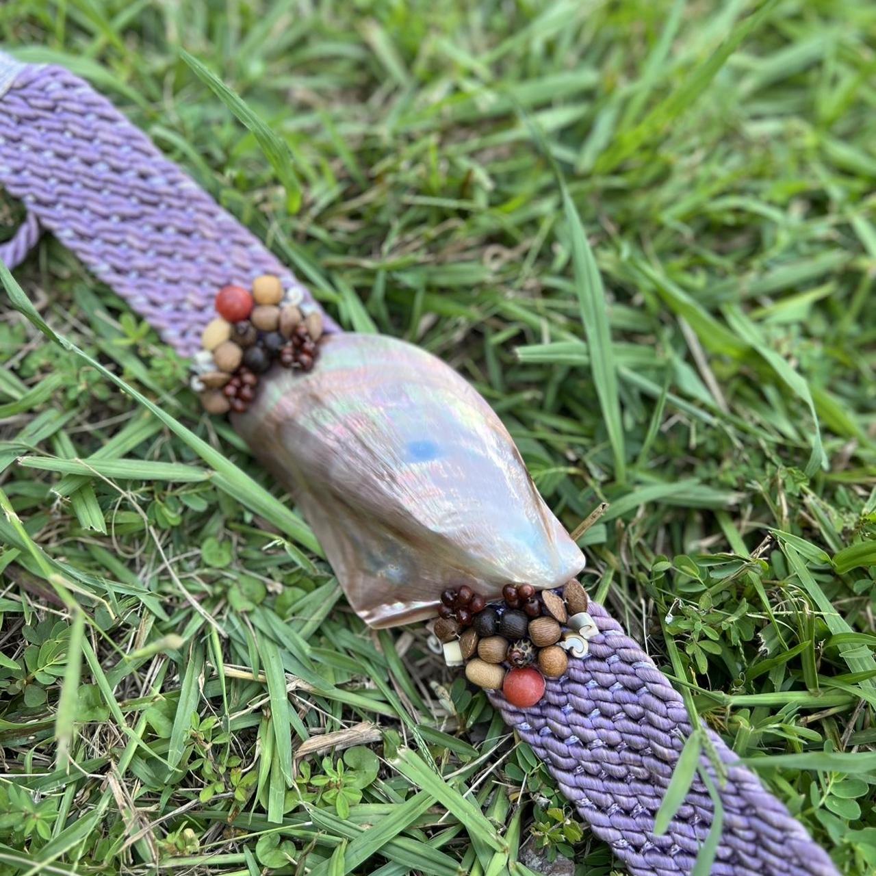 Pretty mermaidcore purple seashell belt From the... - Depop