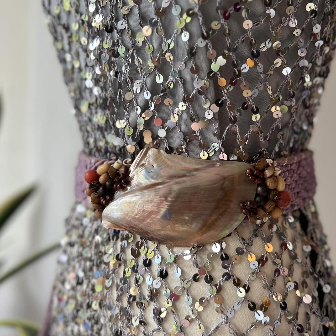 Pretty mermaidcore purple seashell belt From the... - Depop