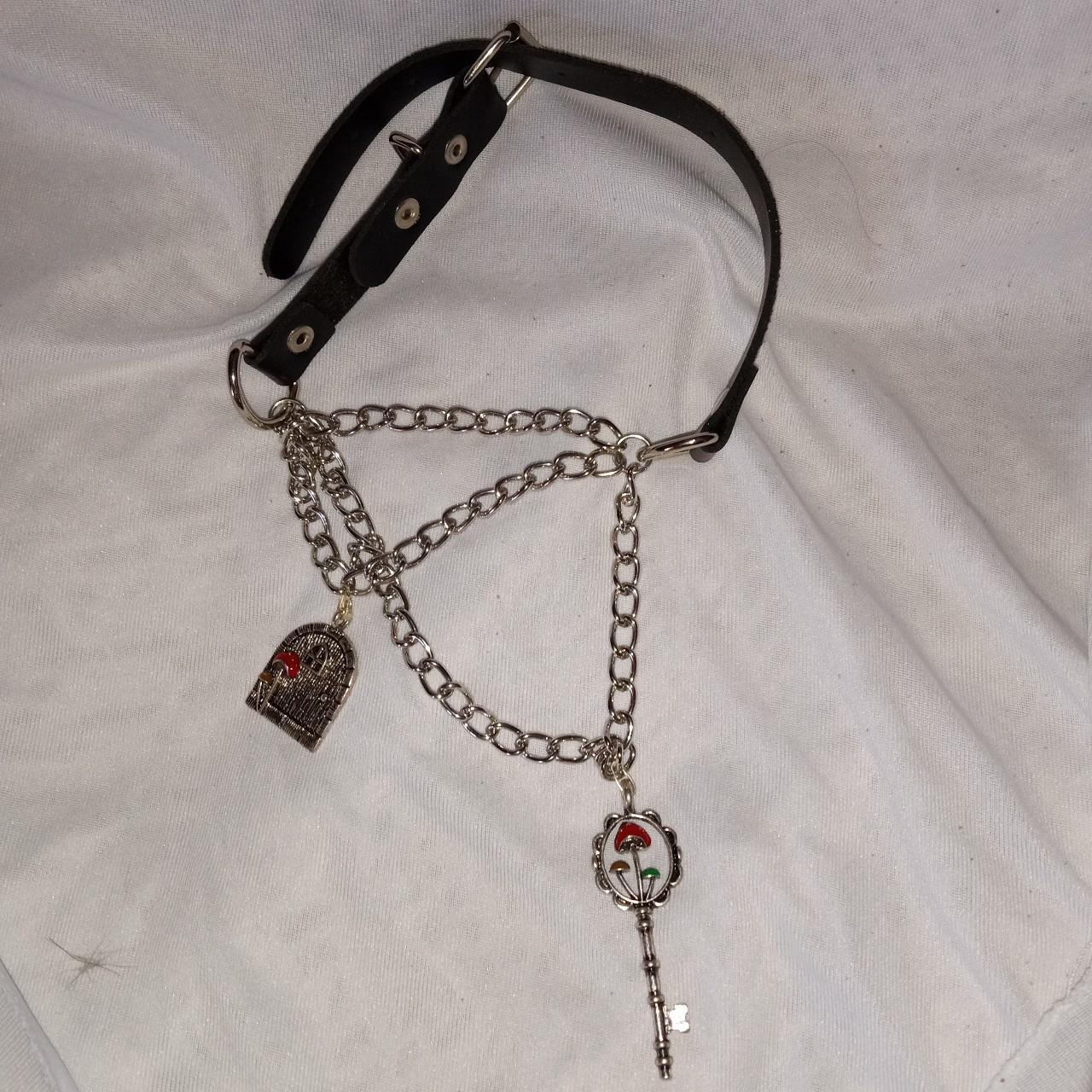 Choker, lock and key, mushroom, constructed myself 😊... - Depop
