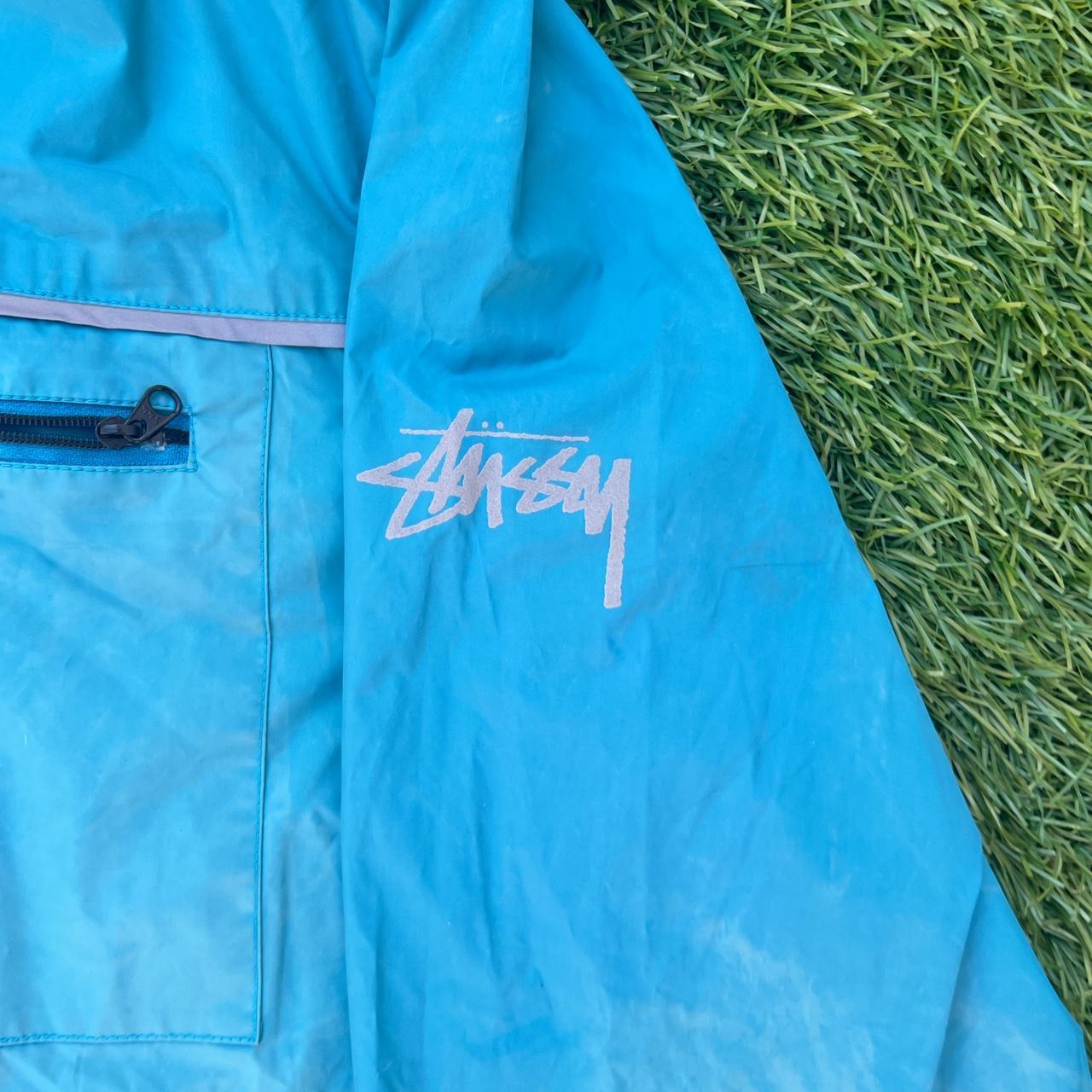STUSSY BABY BLUE WINDBREAKER - TAGGED A LARGE -... - Depop