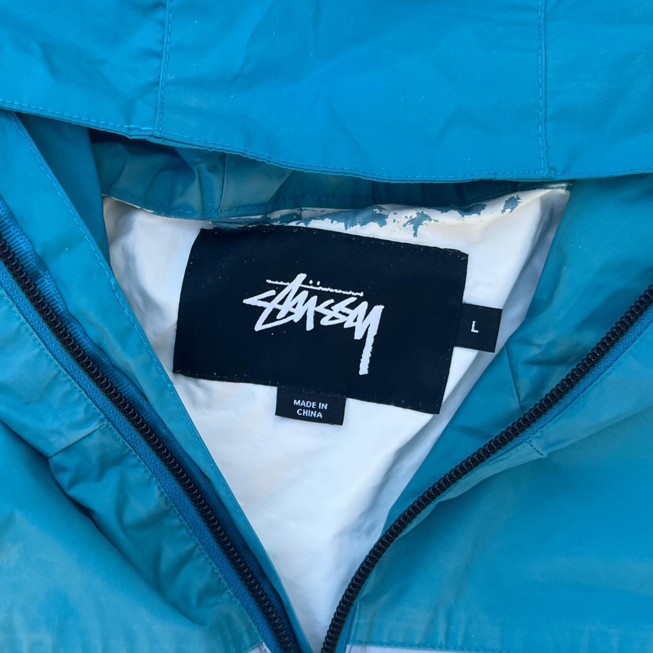 STUSSY BABY BLUE WINDBREAKER - TAGGED A LARGE -... - Depop