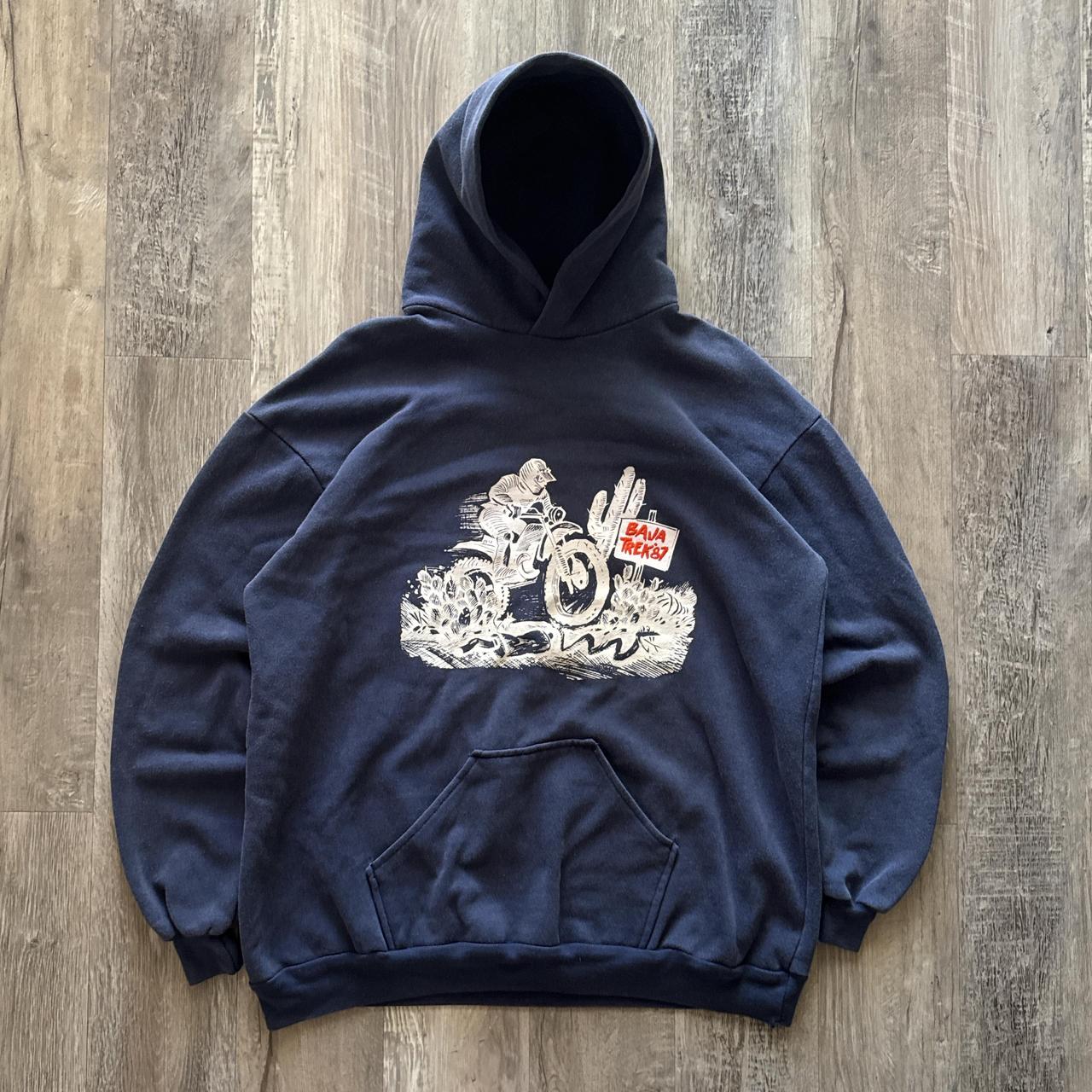 Vintage 1987 Kajee Baja racing faded hoodie - Fits... - Depop