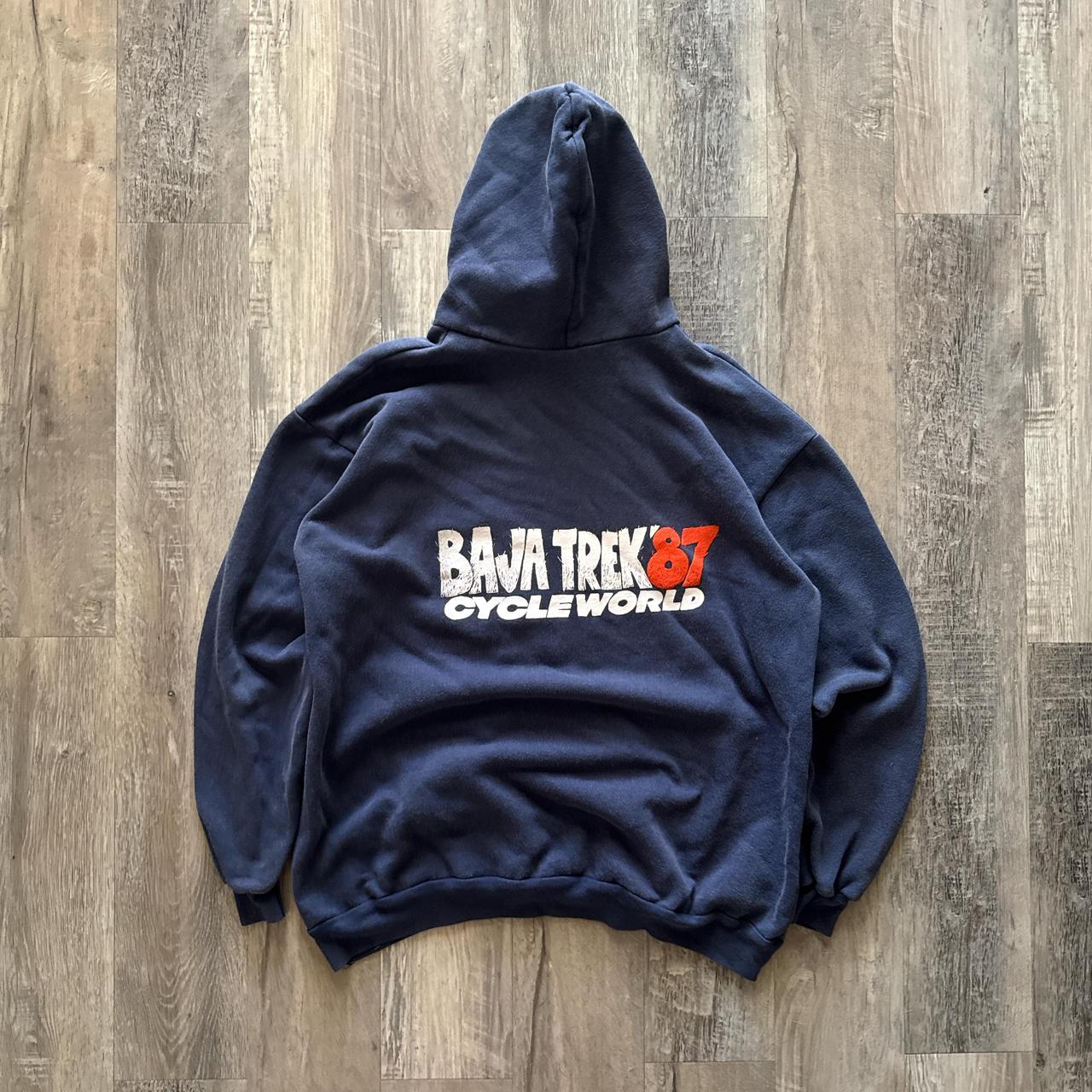 Vintage 1987 Kajee Baja racing faded hoodie - Fits... - Depop