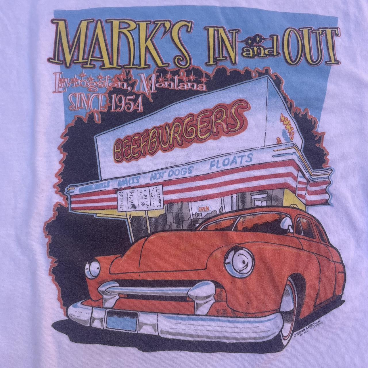 2000s tee Marks in and out, Livingston Montana Front... - Depop