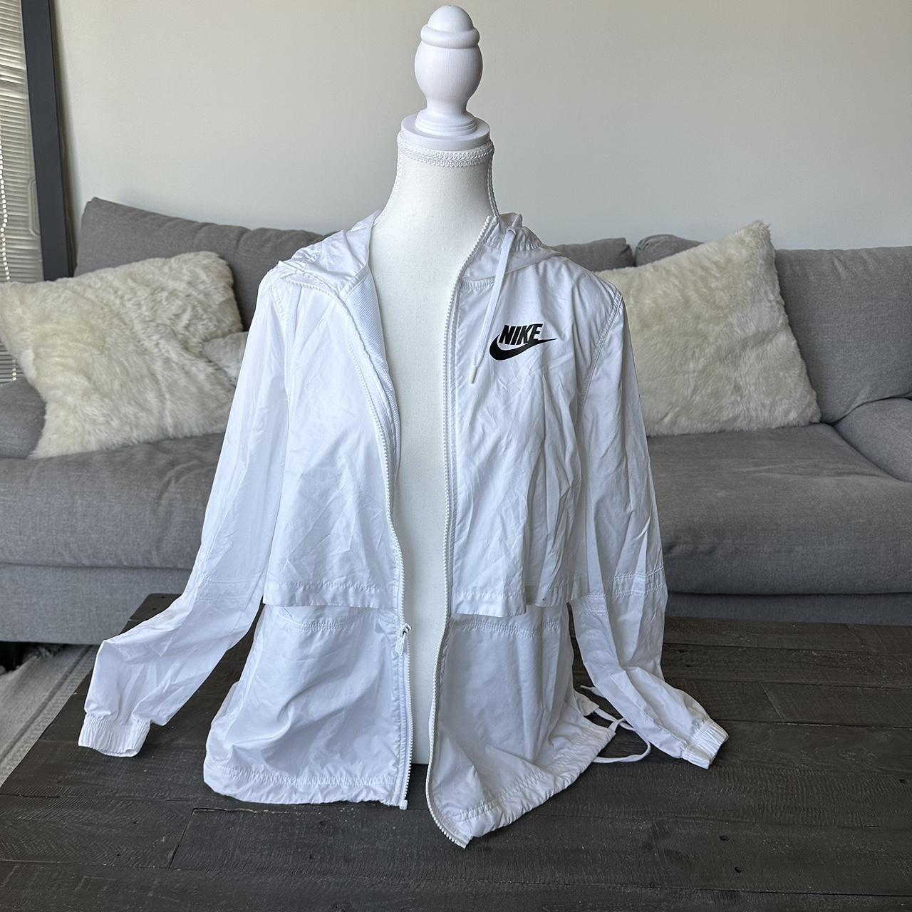 Nike Panel Mesh Zip Up Windbreaker With hood- mesh... - Depop