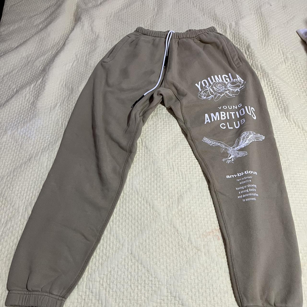 YoungLA tan joggers #streetwear Small - Depop