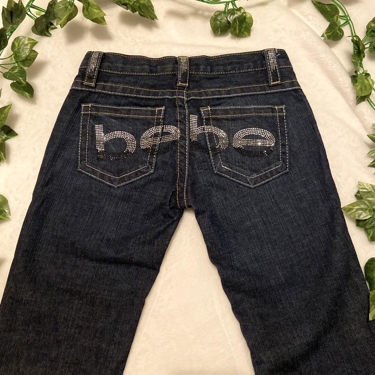 low rised rhinestone bebe jeans🎀 ･ﾟﾟ･｡ ⋆୨୧˚⋆... - Depop