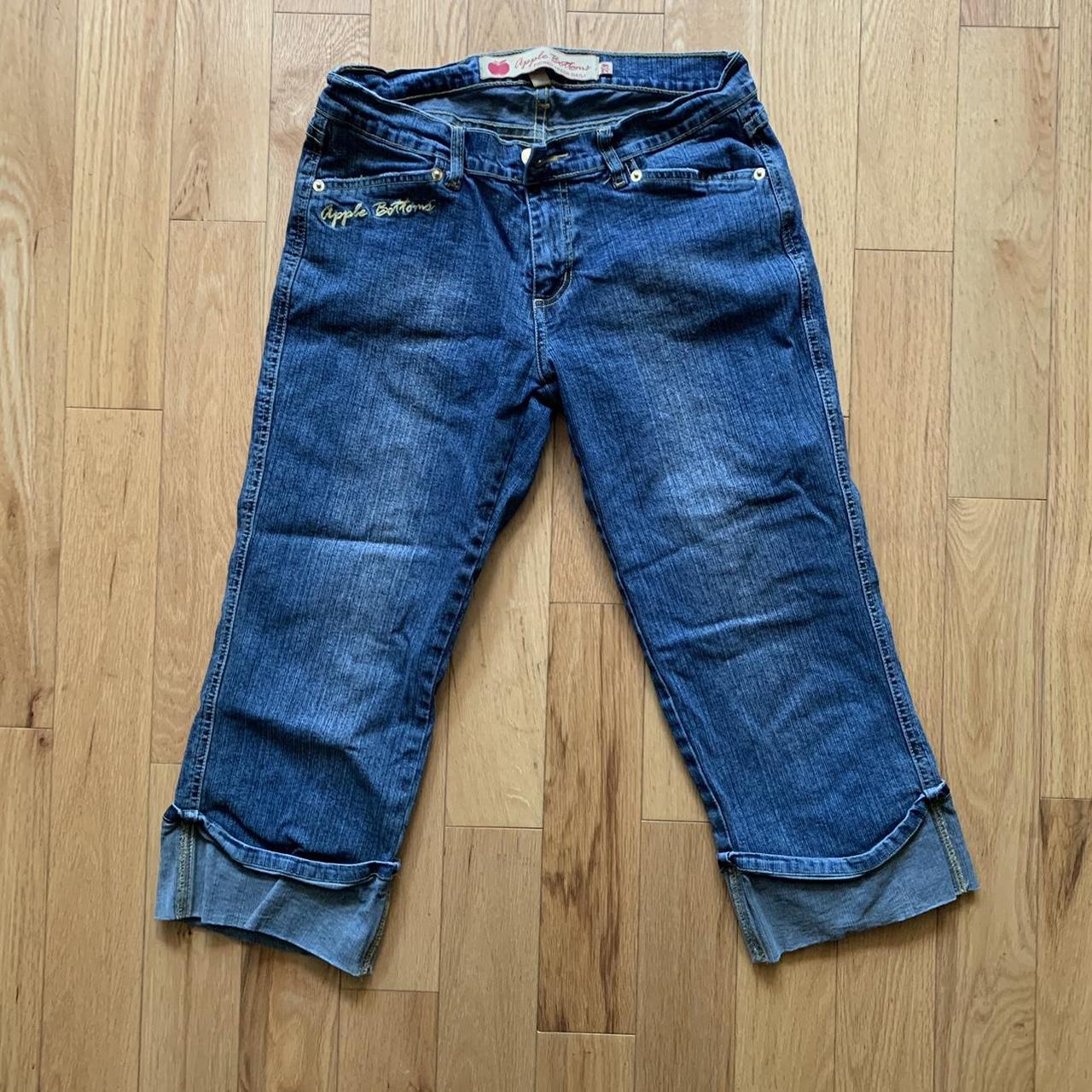 Apple bottom jeans, super cute capri’s #jeans... - Depop