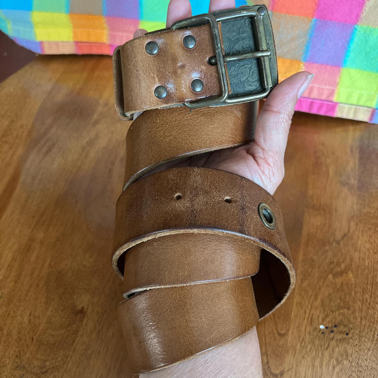 🔥Vintage Diesel Cowboy Big logo Leather made in... - Depop