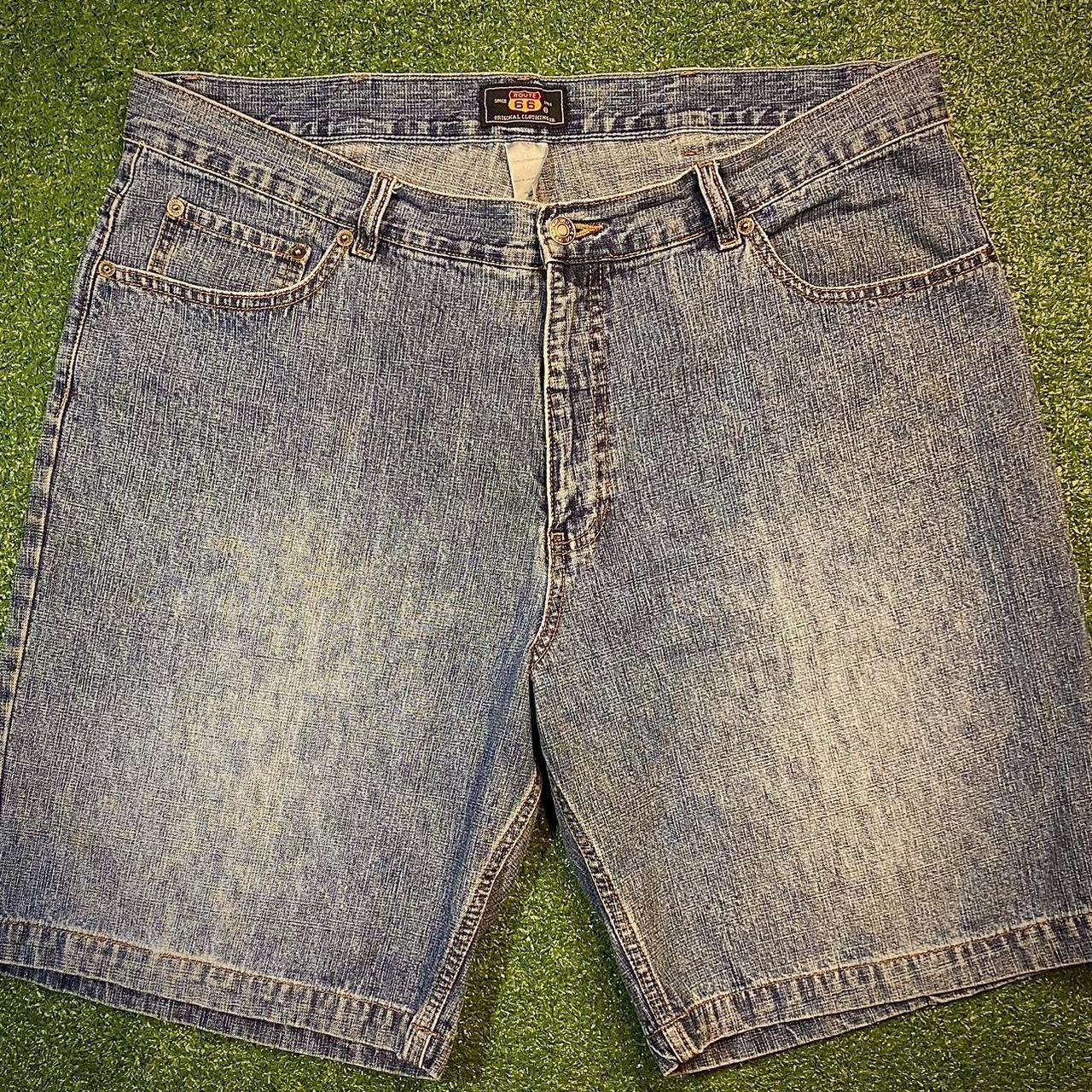 Vintage y2k Route 66 skater Jorts made in USA Size:... - Depop