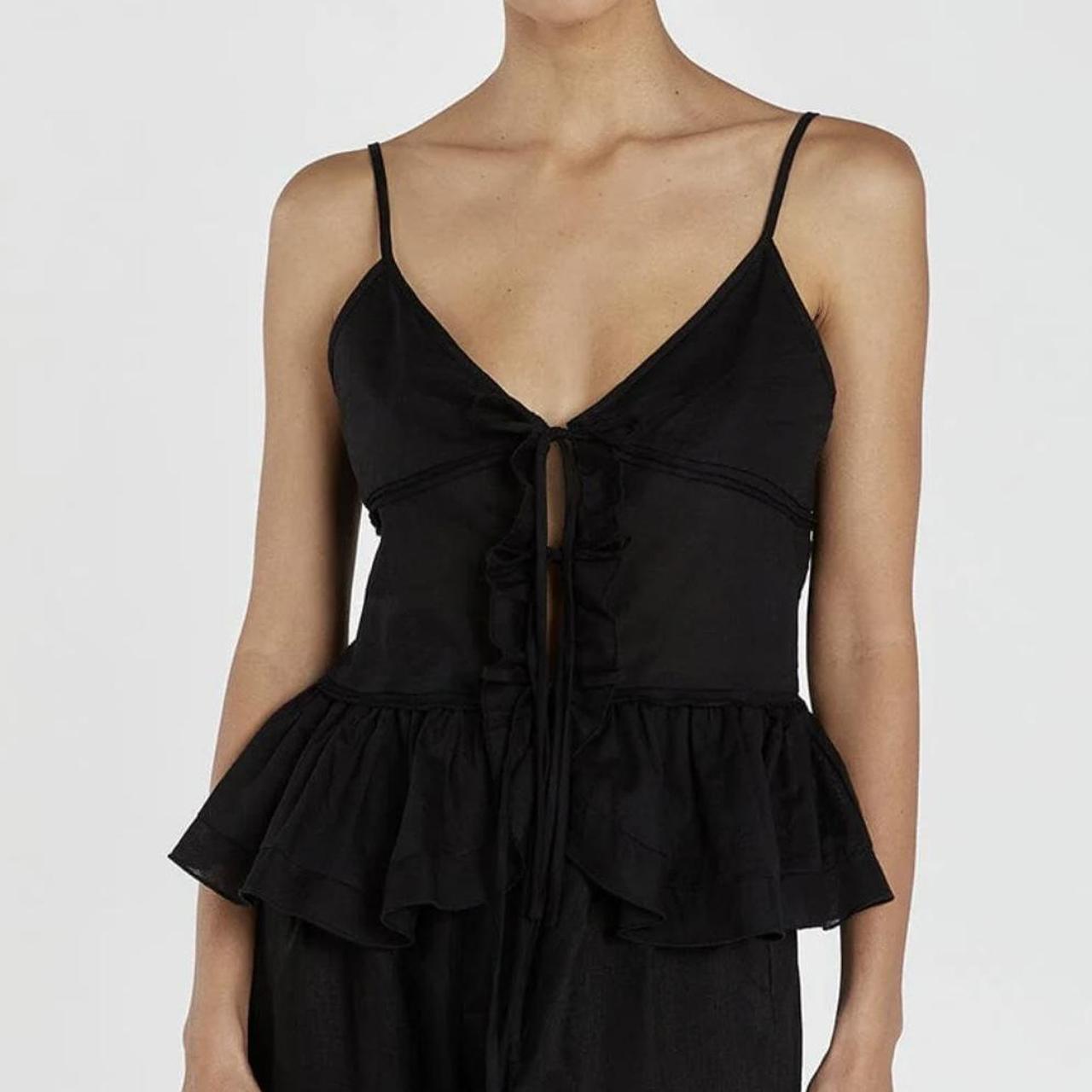 Dissh linen top New with tags, worn once Size 8 RRP... - Depop