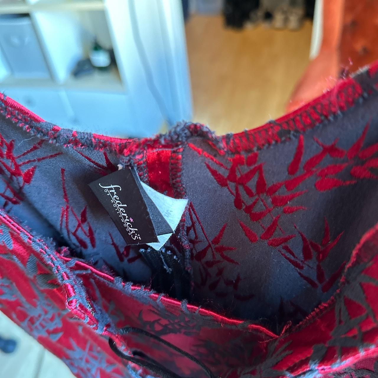 Beautiful Red Silky Satiny Bustier Type Top Bought Depop
