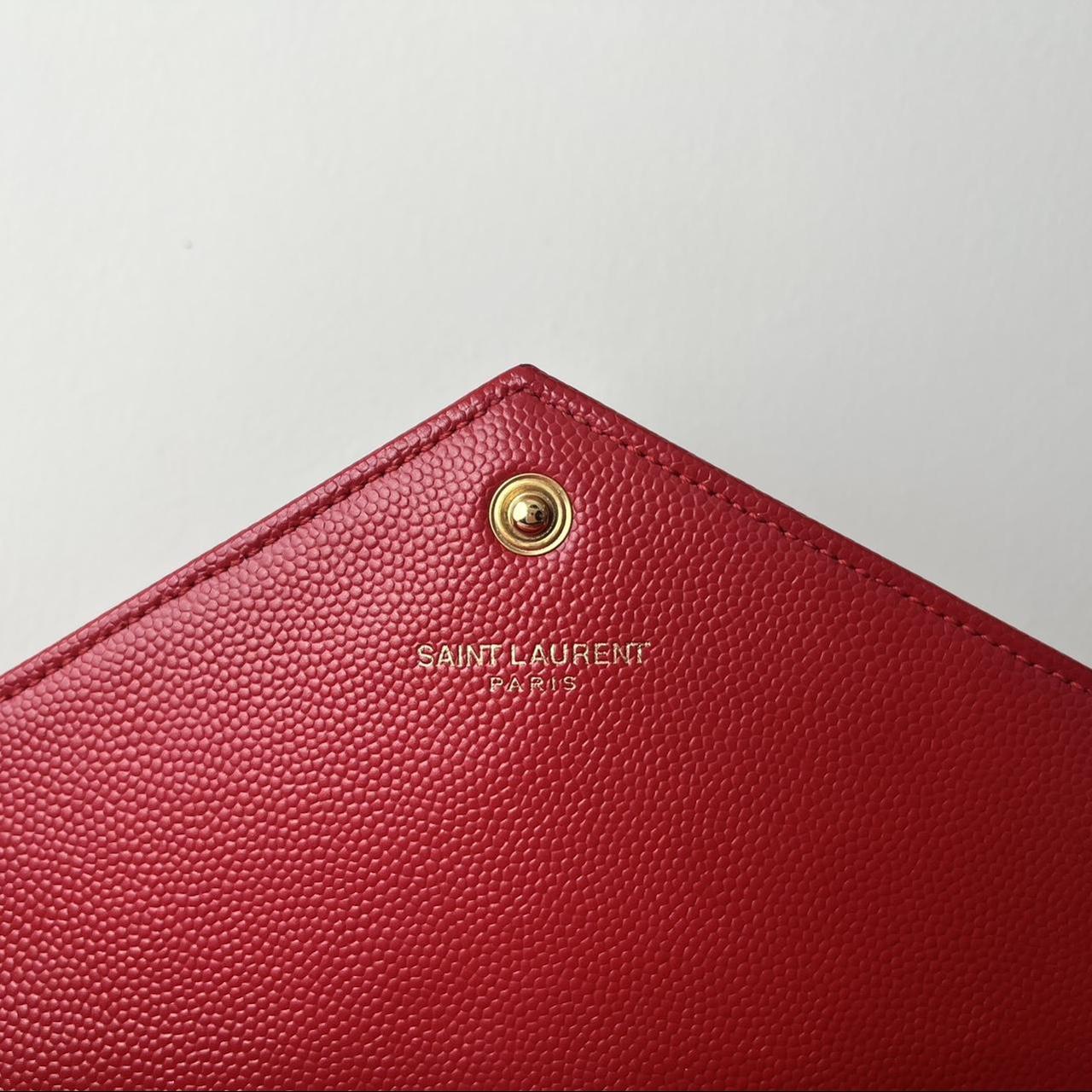 Authentic YSL Wallet on Chain (Red)... - Depop
