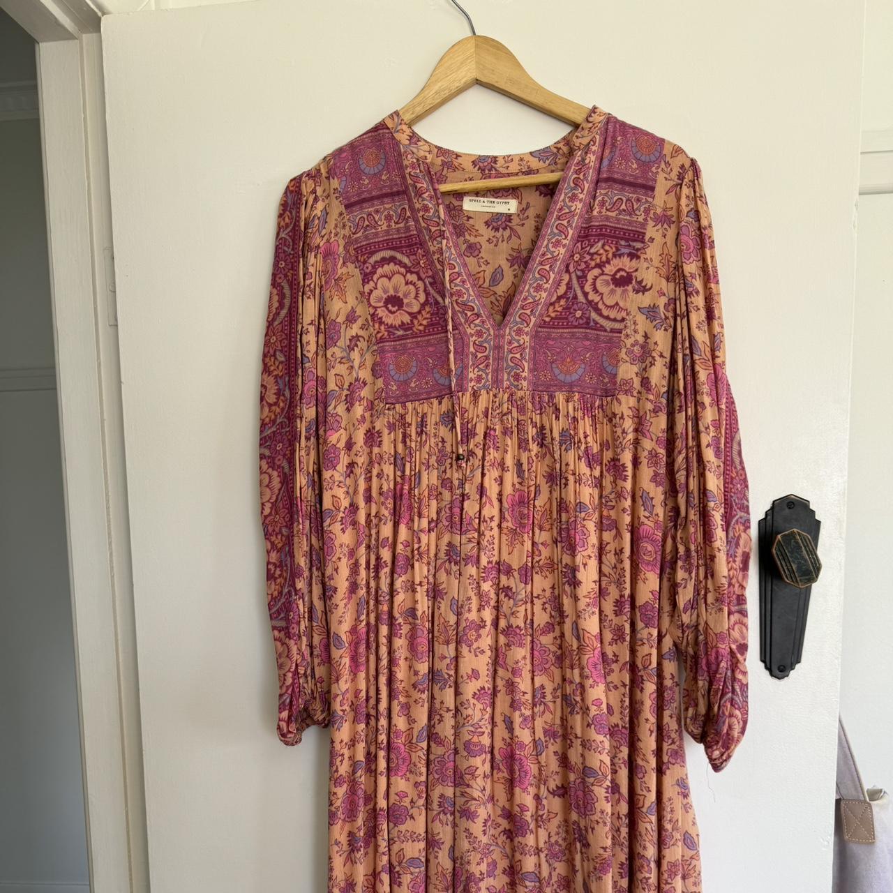 SELLING Spell and the Gypsy pink floral dress Size... - Depop