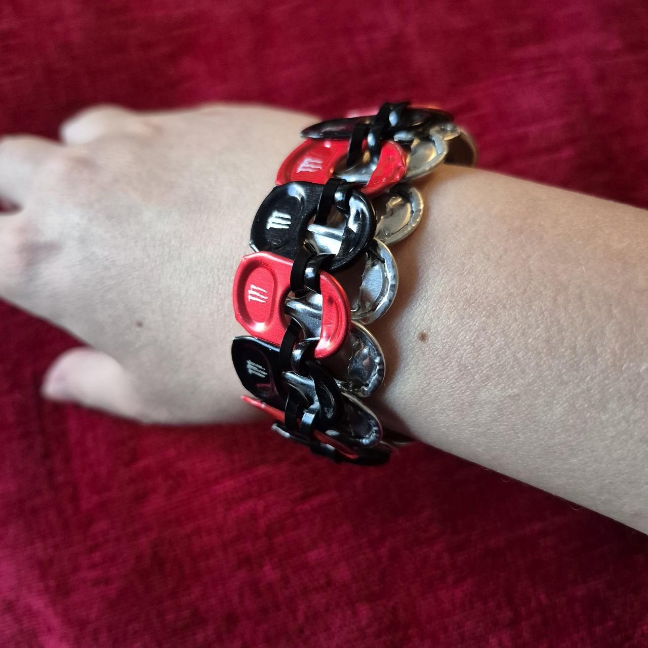 Custom Monster can tab bracelet made by me, one of a... | Depop