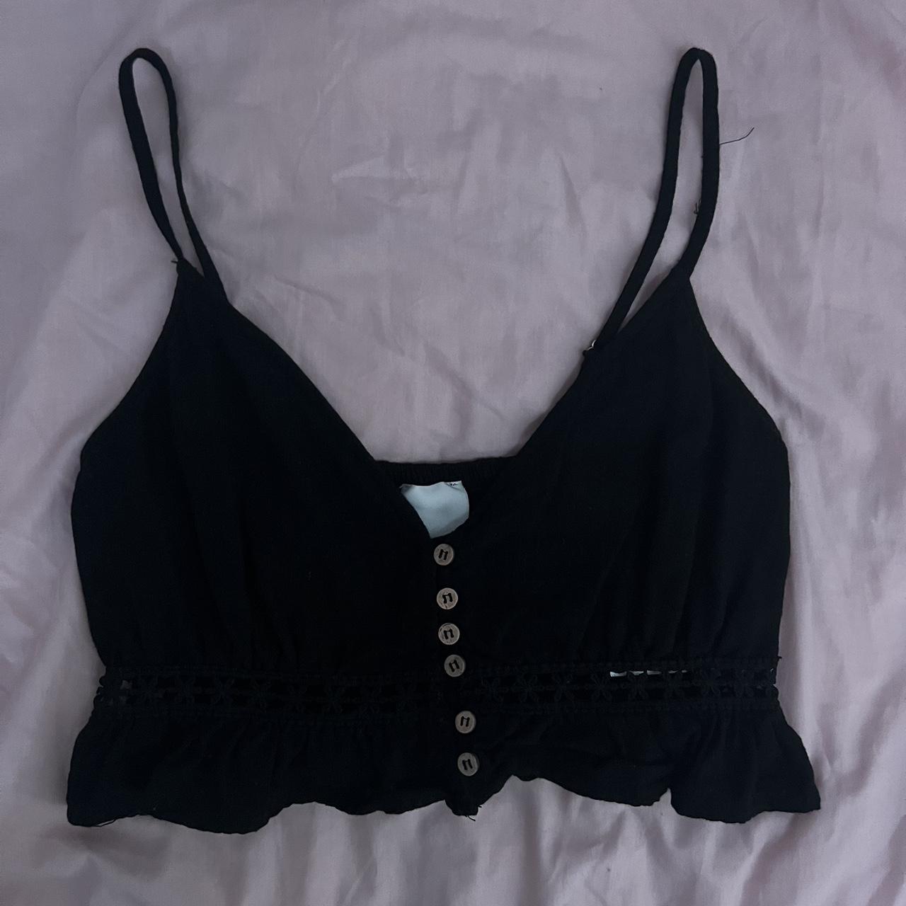 cute black tank top!! it has adjustable straps and... - Depop