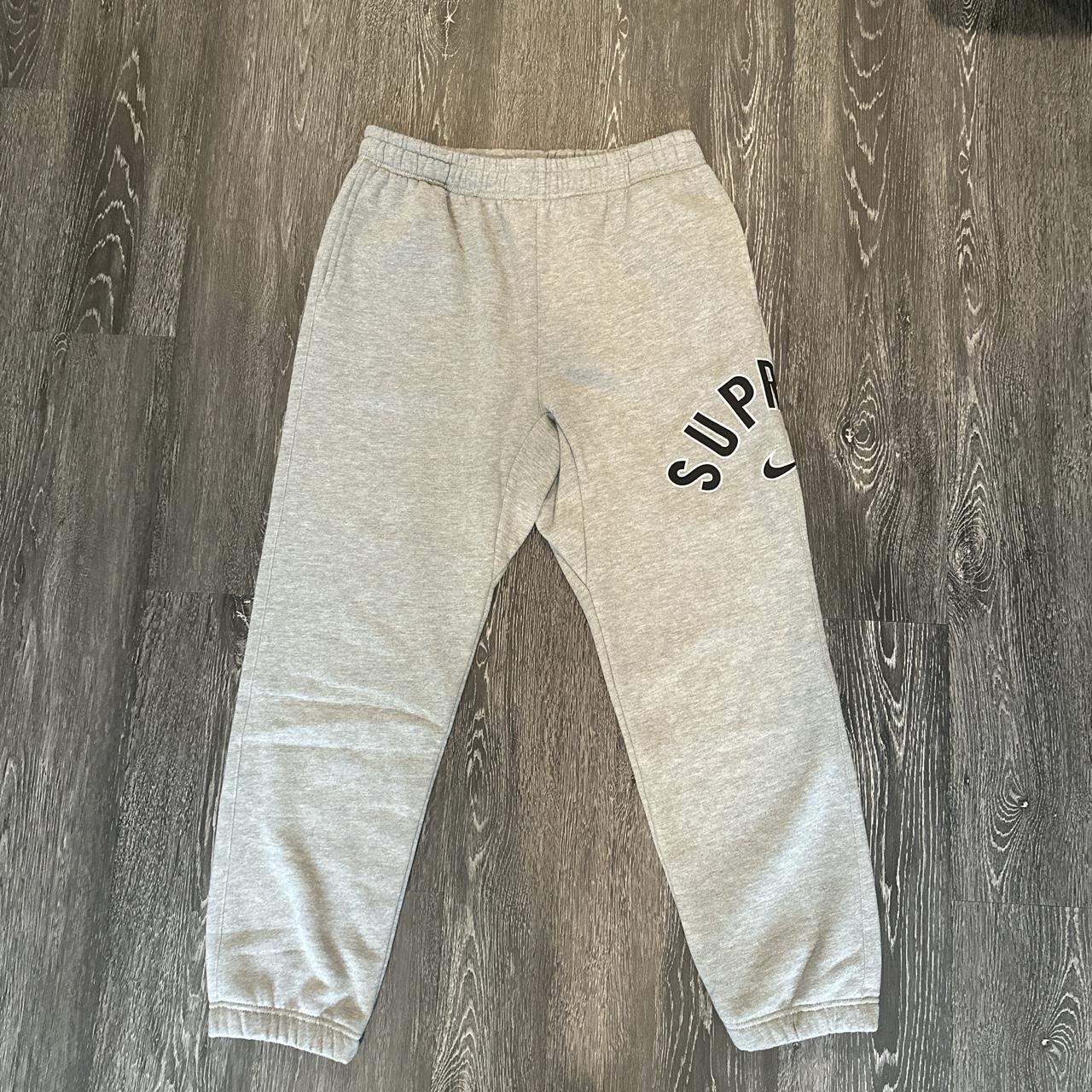 Supreme x Nike sweatpants Gray L Nearly perfect... - Depop