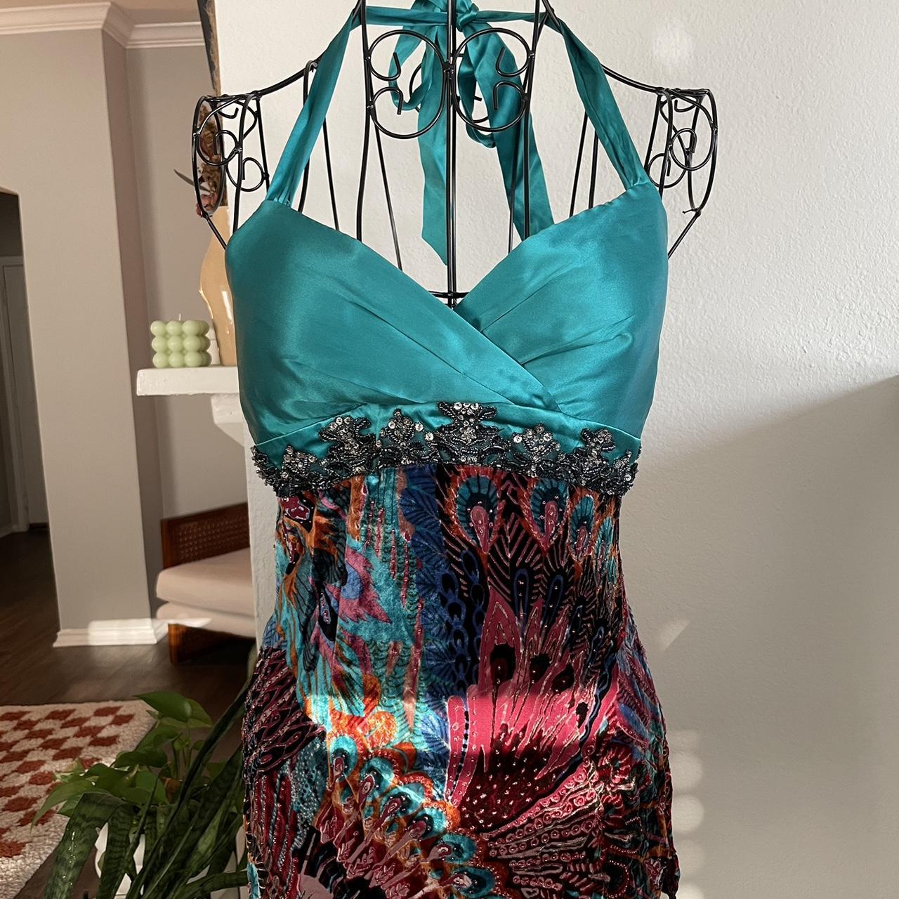 Y2K Cache halter top! Silk on top + velvet on... - Depop