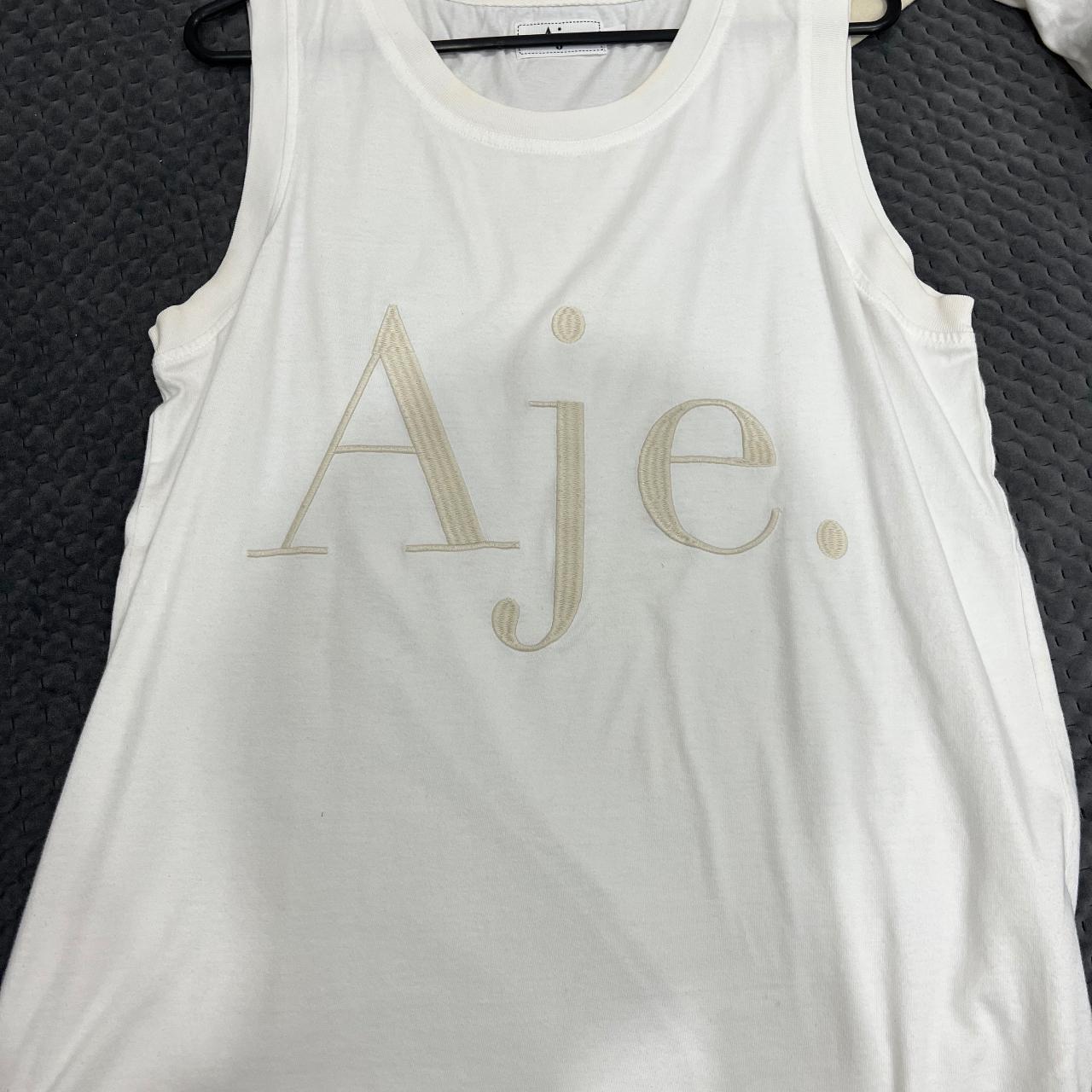 aje singlet logo top - Depop