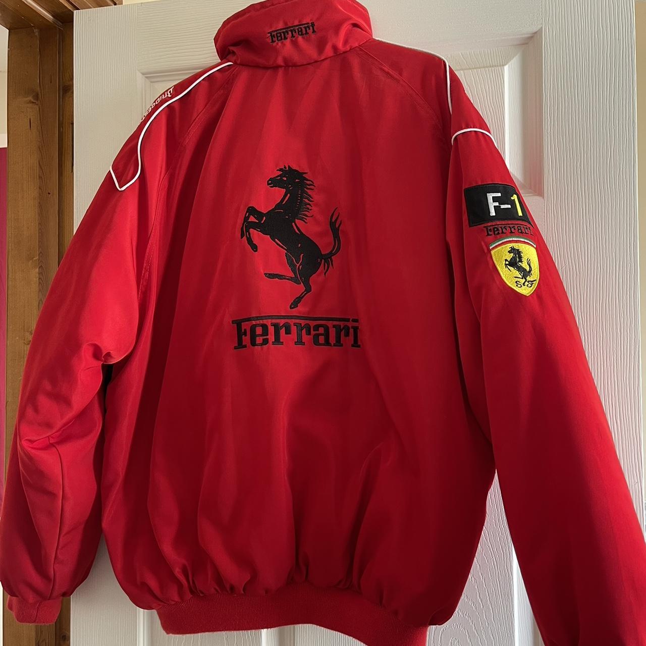 •Red and Black F1 Ferrari zip up Jacket •Size medium... - Depop