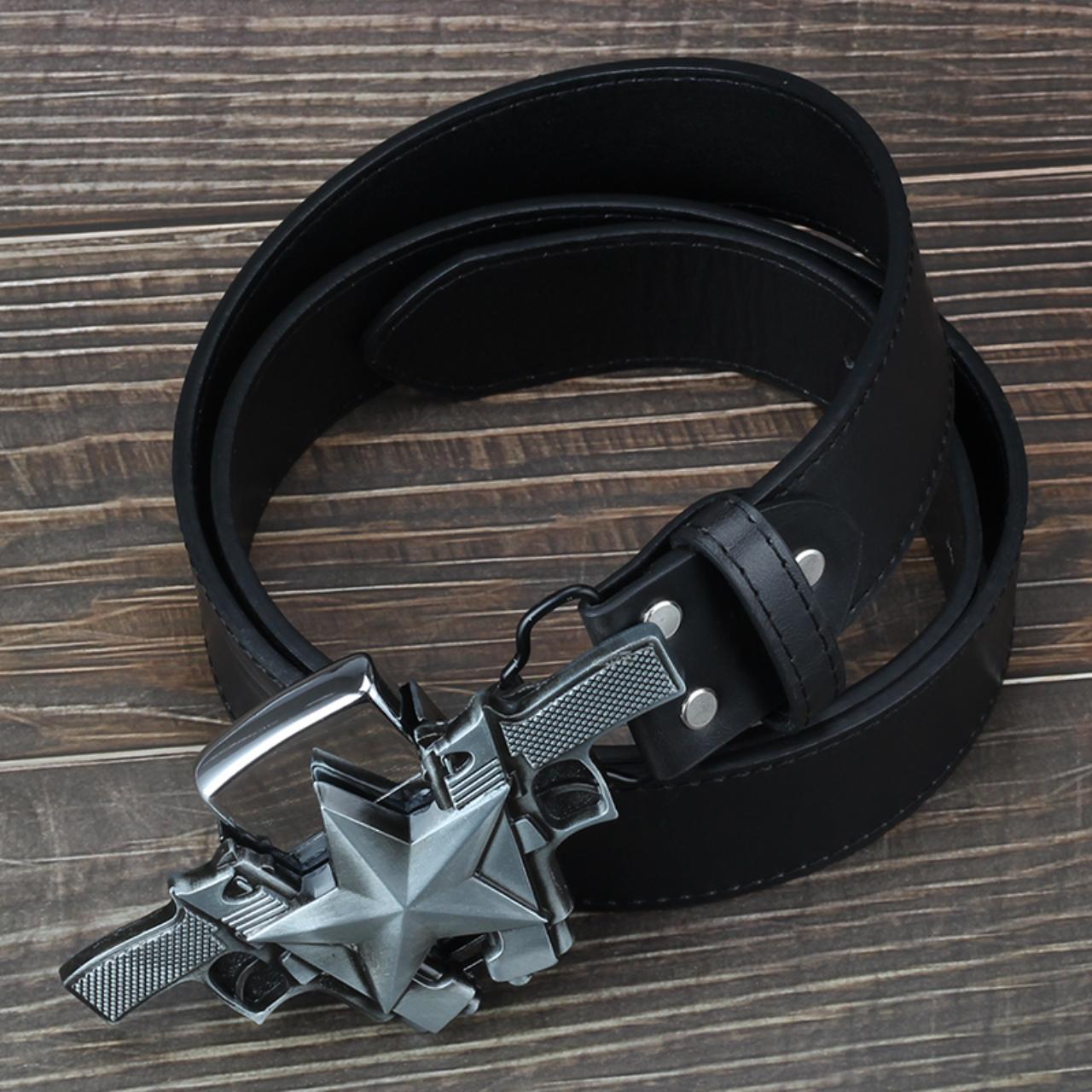 Punk Style Belt Hip-Hop All-Match Rivets Casual Belt... - Depop