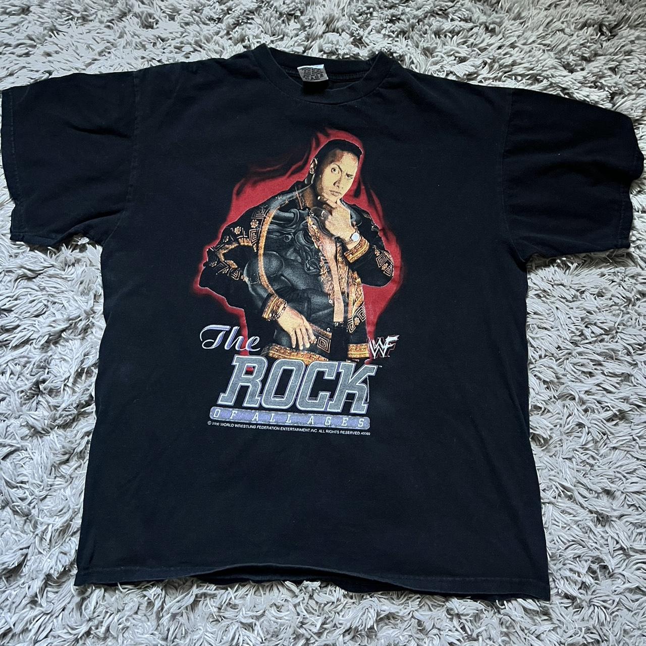 Vintage 2000 WWF rock Tee Shirt 🪨 #vintage... - Depop