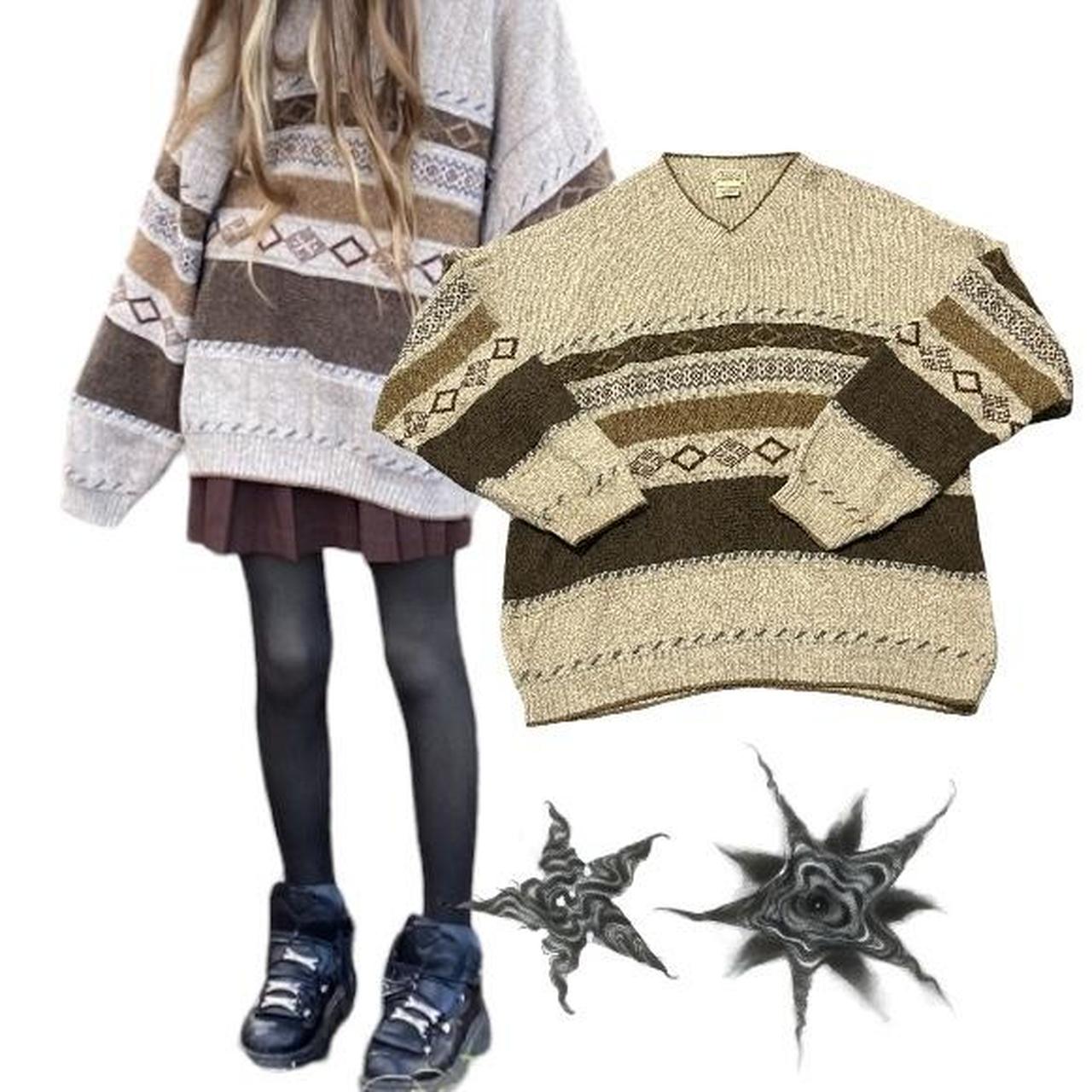 Vintage y2k sweater jumper extremely cozy and... - Depop