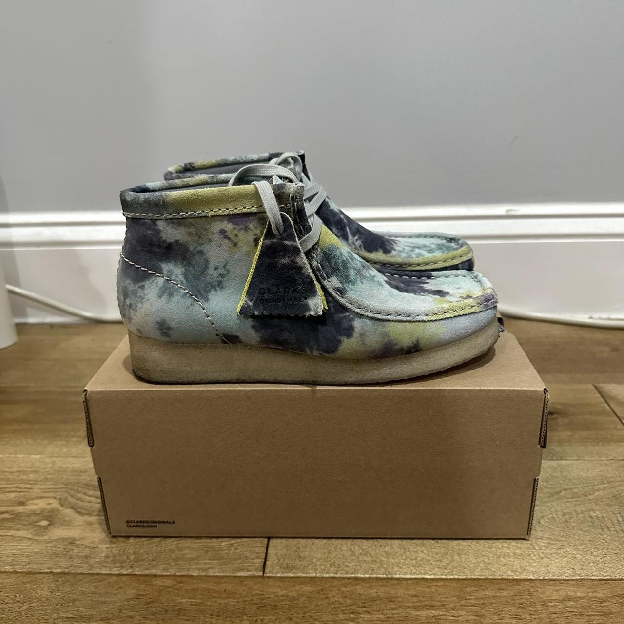 Clark’s Tie Dye Wallabee Boot Worn once - Depop