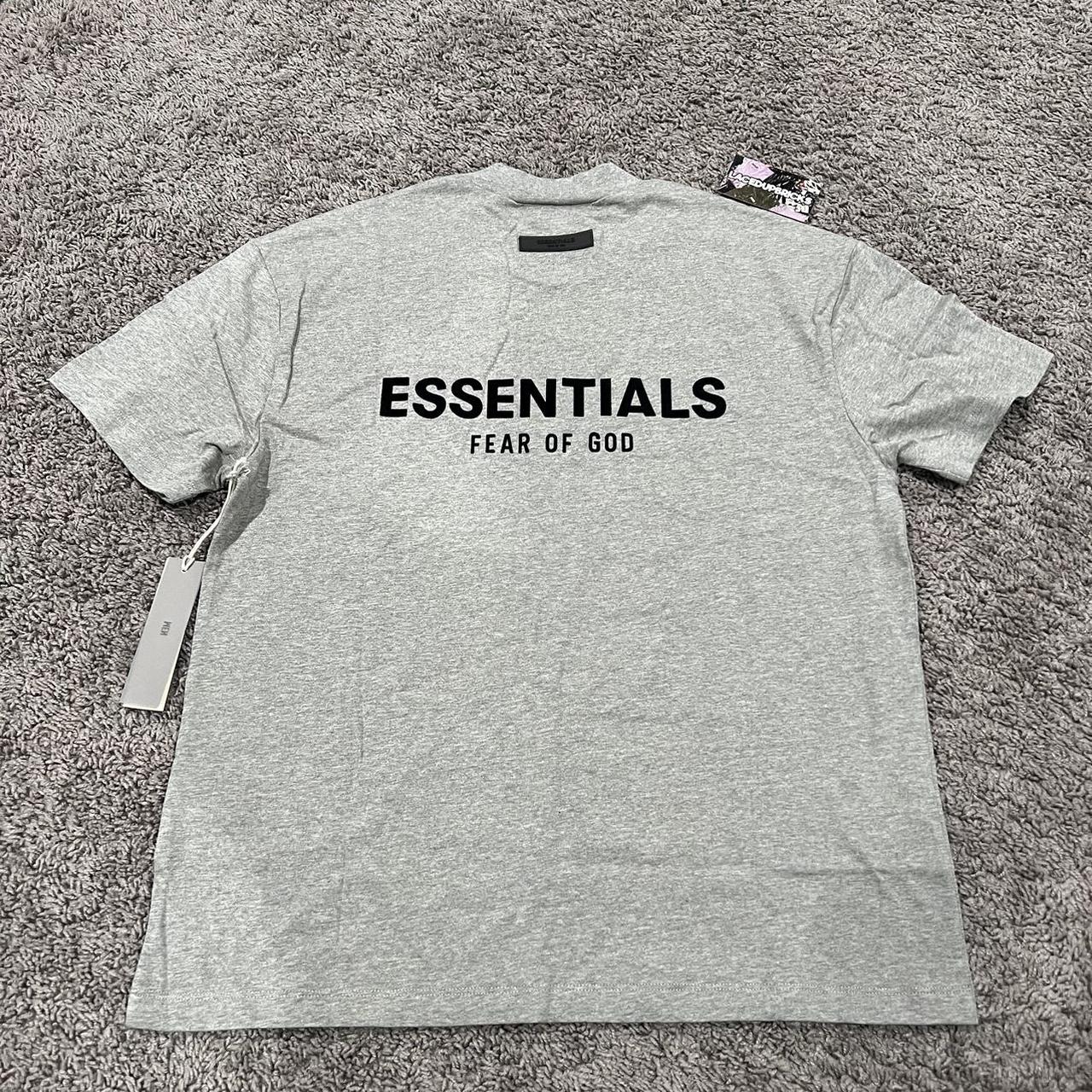 Essentials Men's Grey T-shirt | Depop