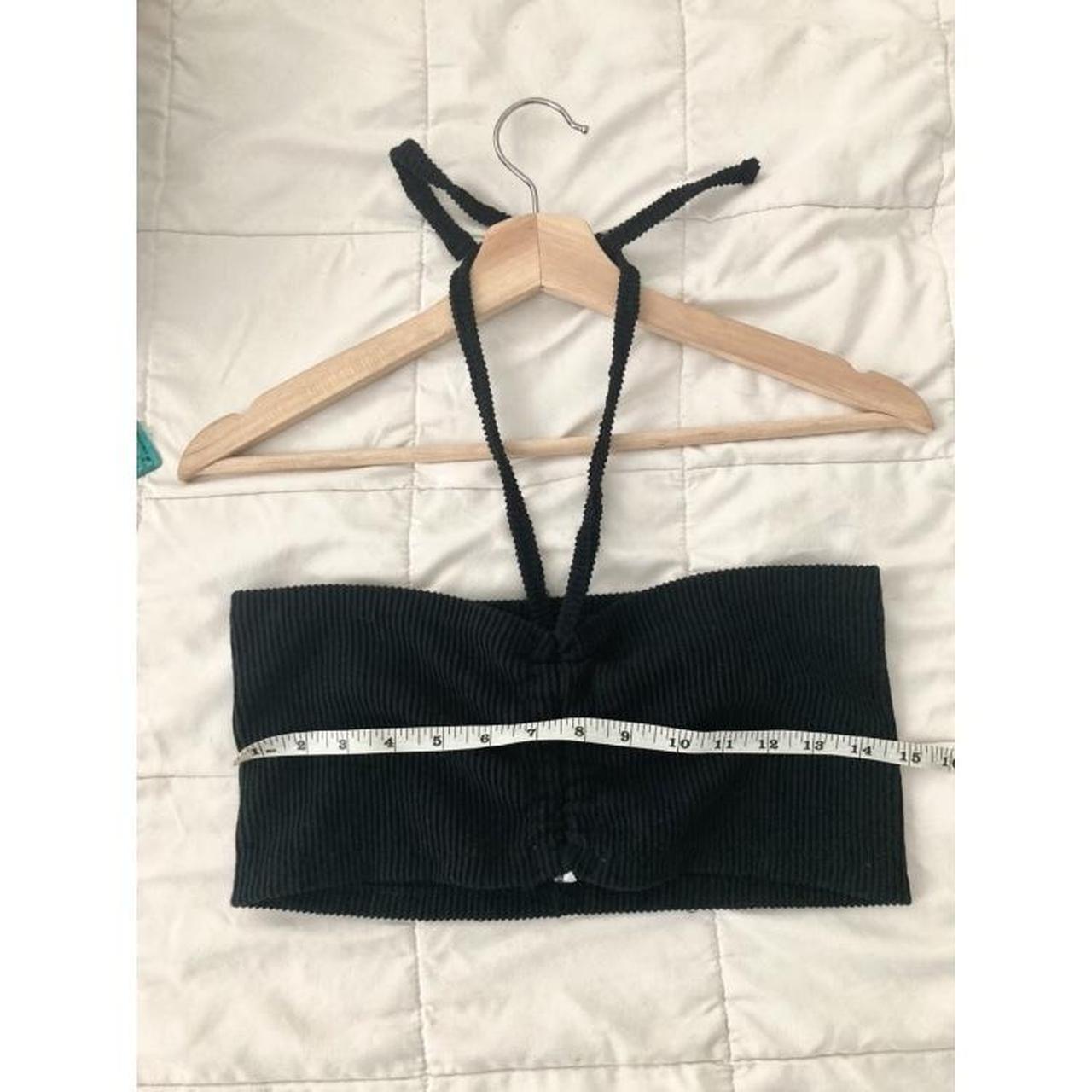 Tie up ribbed halter top crop Reworked—in perfect... - Depop