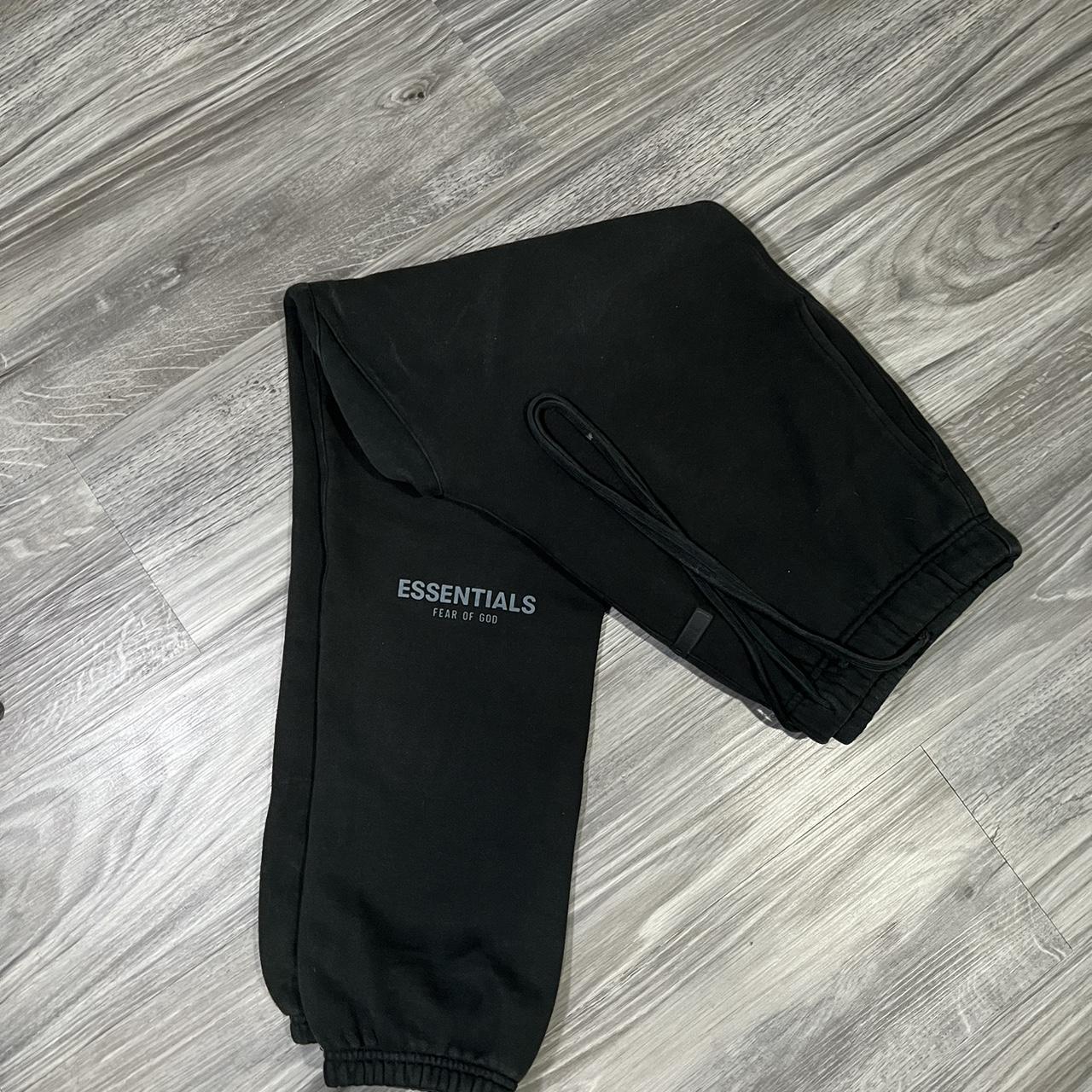 Black Essentials Sweats - Depop